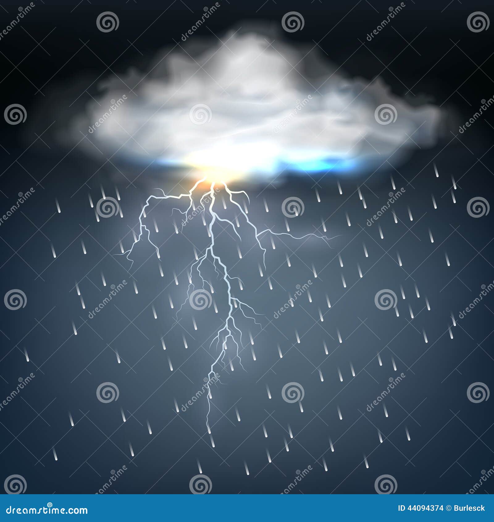 Thunderstorm Rain Drawing
