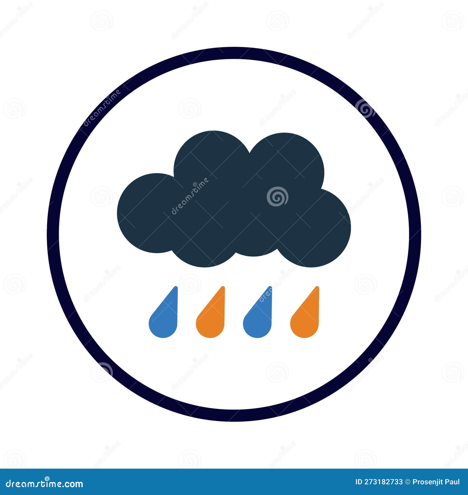 Cloud, Rain, Rainy Day, Weather Icon Stock Vector - Illustration of ...