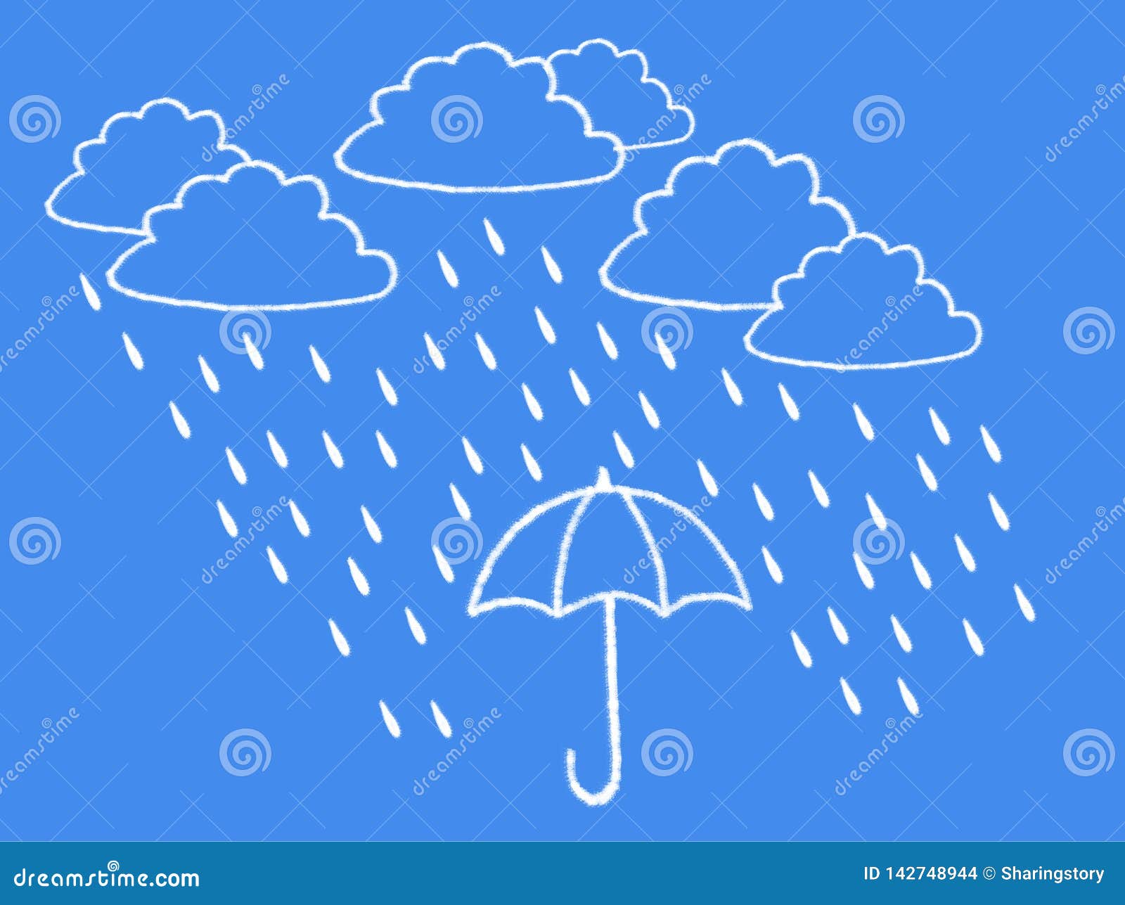 Cloud and rain cloud shape stock illustration. Illustration of cloudy ...