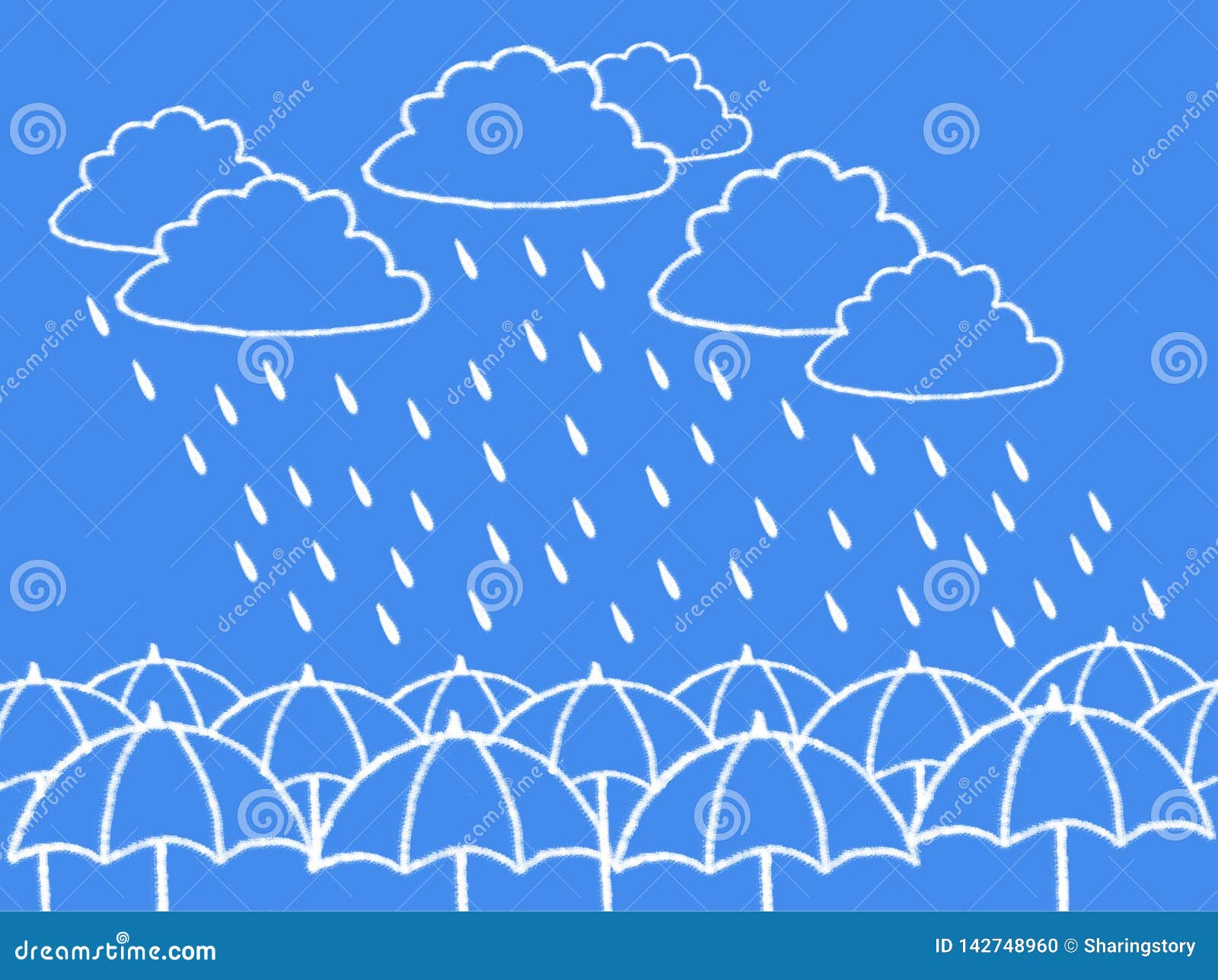 Cloud and rain cloud shape stock illustration. Illustration of ...