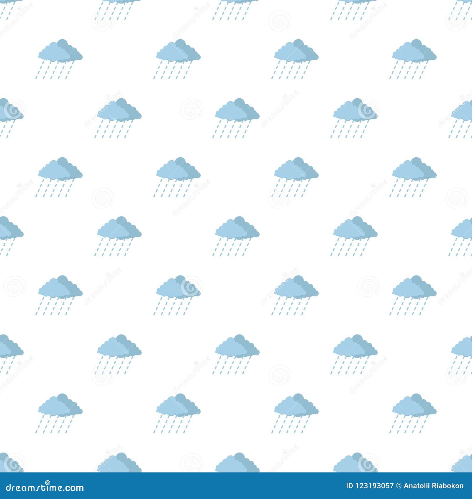 Cloud Rain Storm Pattern Seamless Stock Illustration - Illustration of ...