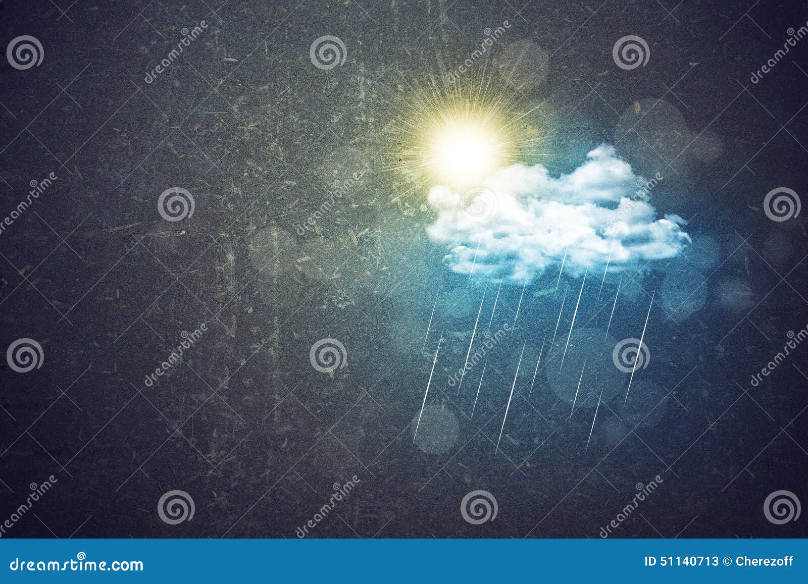 Cloud with Rain and Sun. Abstract Background Stock Image - Image of ...