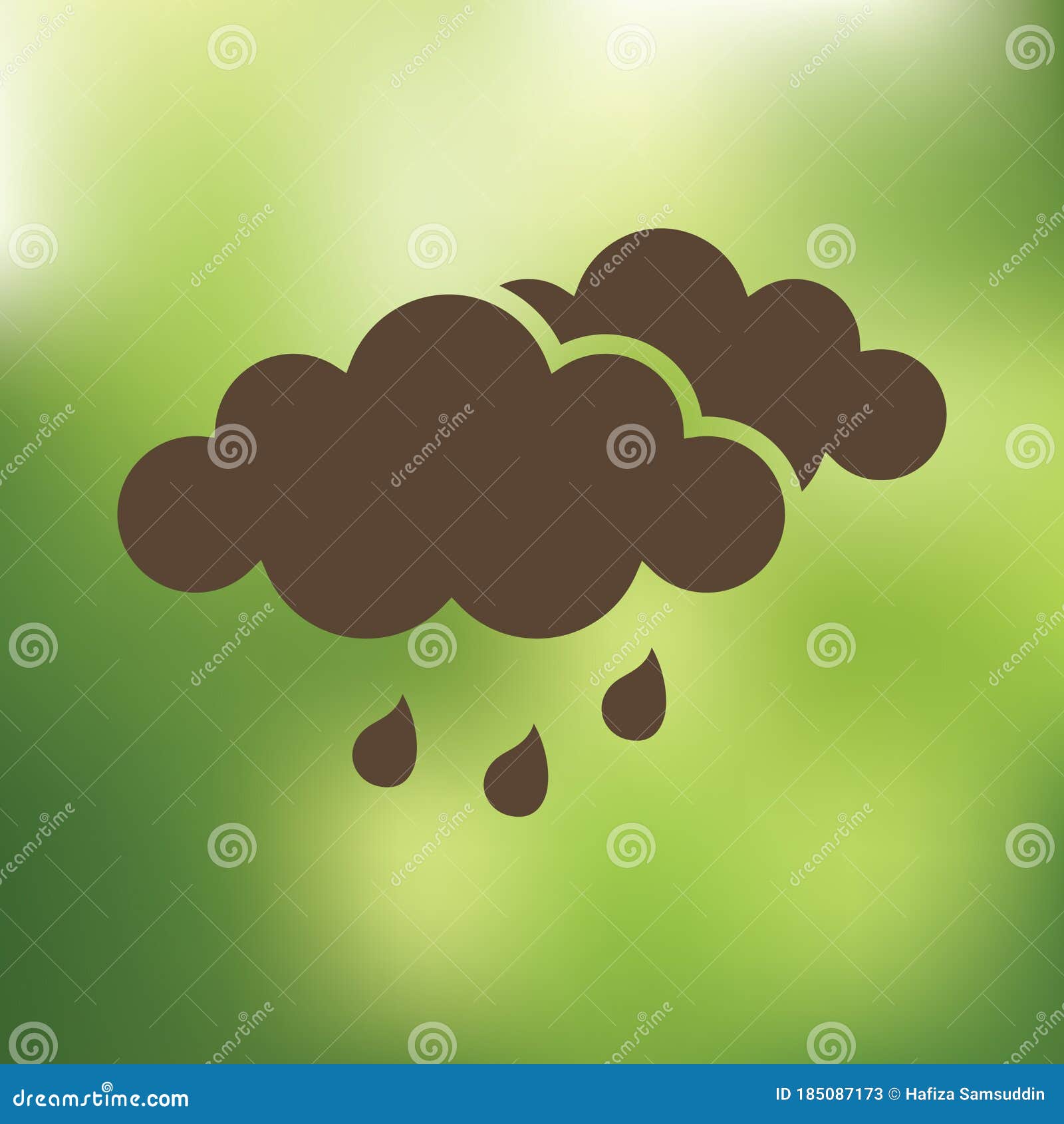 Cloud and Rain. Vector Illustration Decorative Design Stock Vector ...