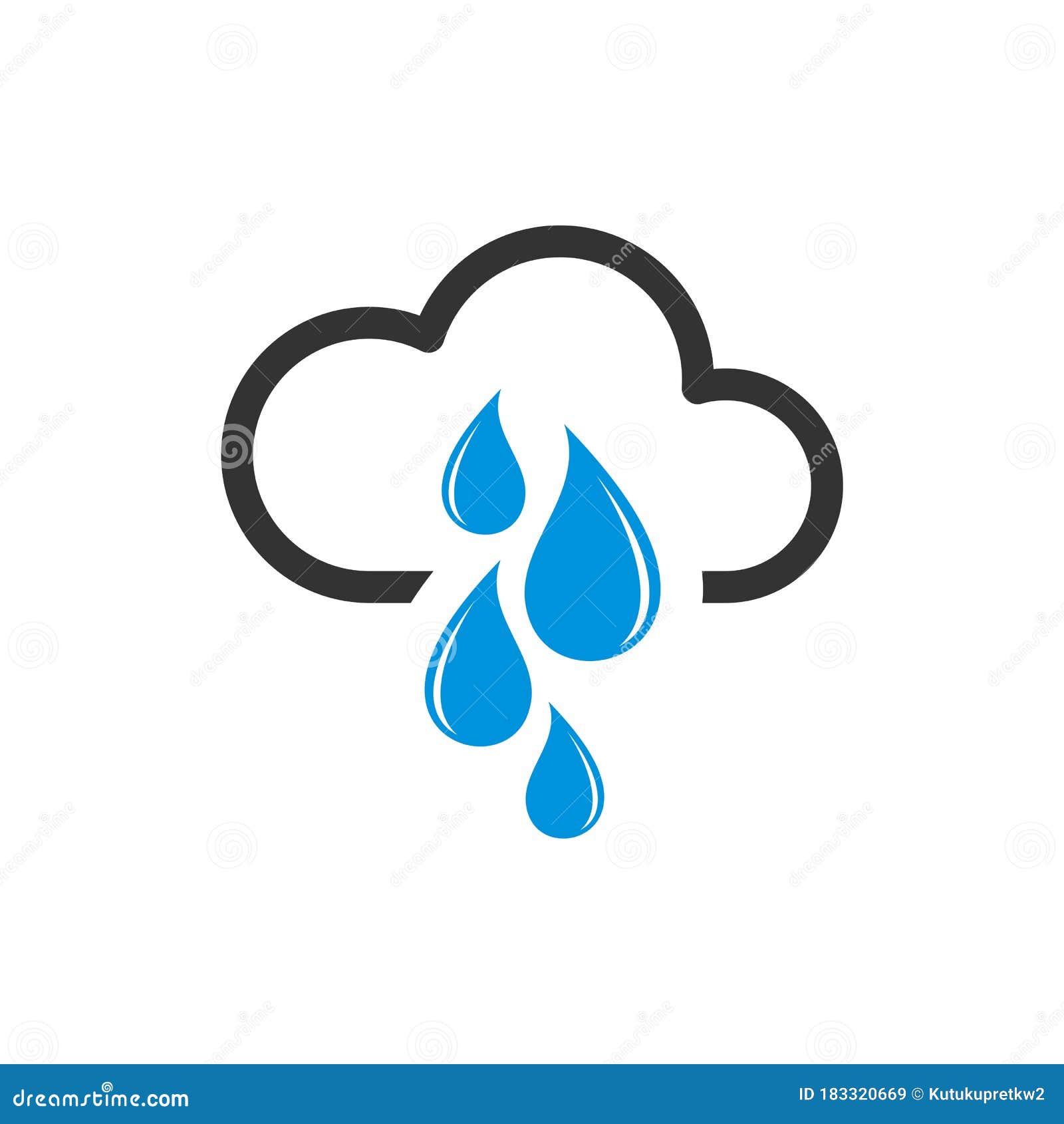 Cloud Raindrop Logo Template Illustration Design. Vector EPS 10 Stock ...