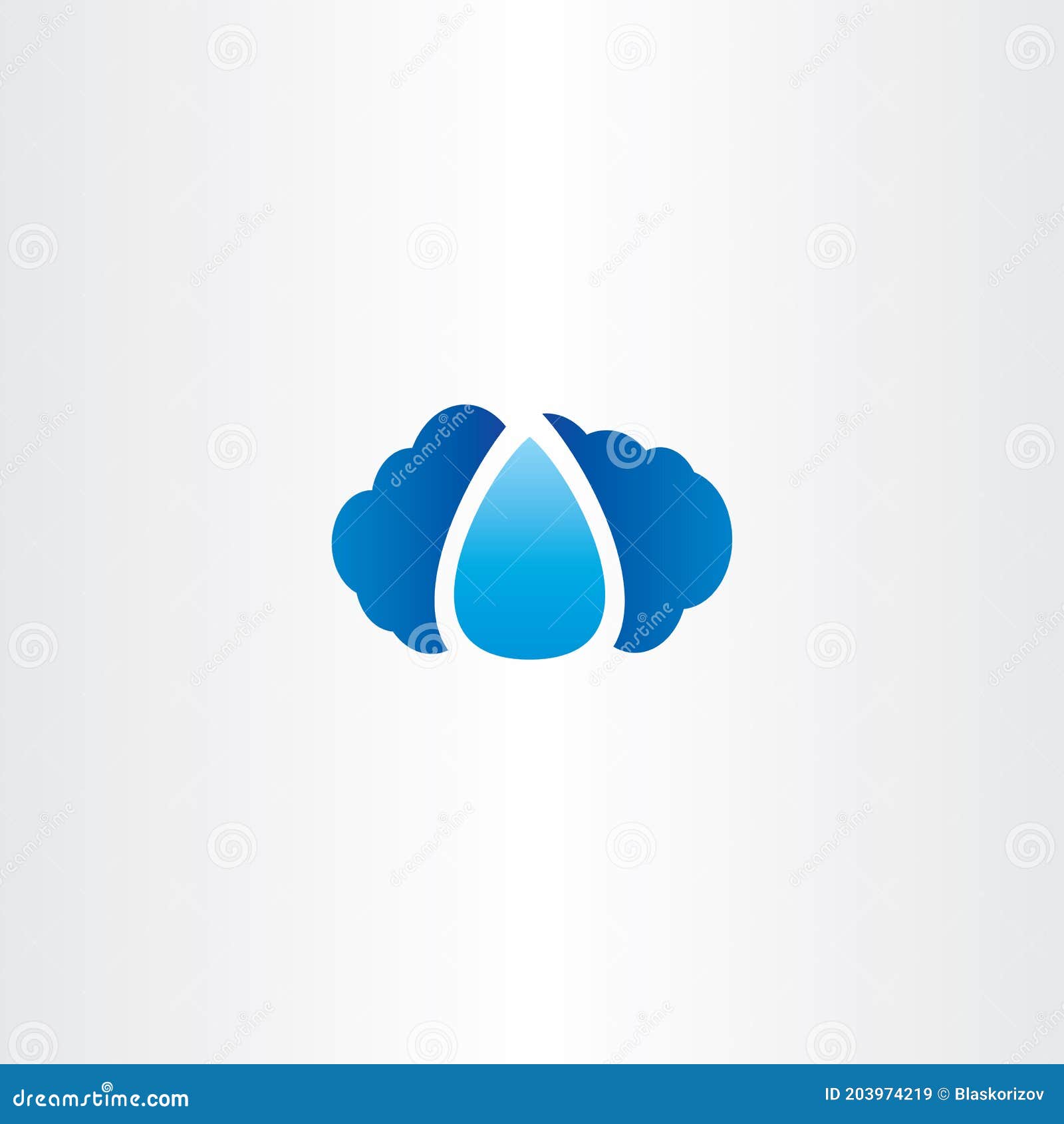 Cloud and Raindrop Vector Logo Icon Stock Vector - Illustration of ...
