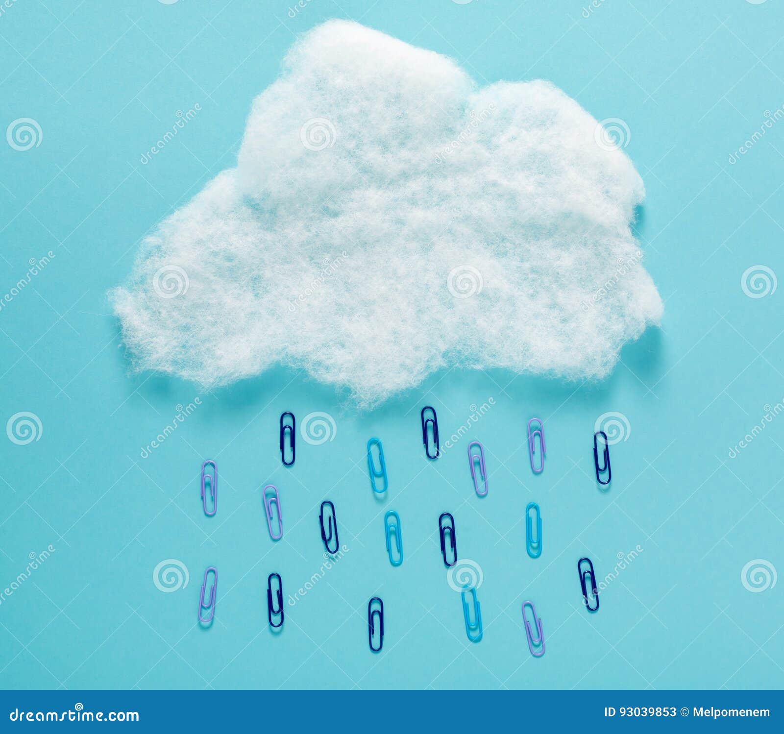 Cloud Raining Paper Clips Concept Stock Image - Image of weather, rain ...