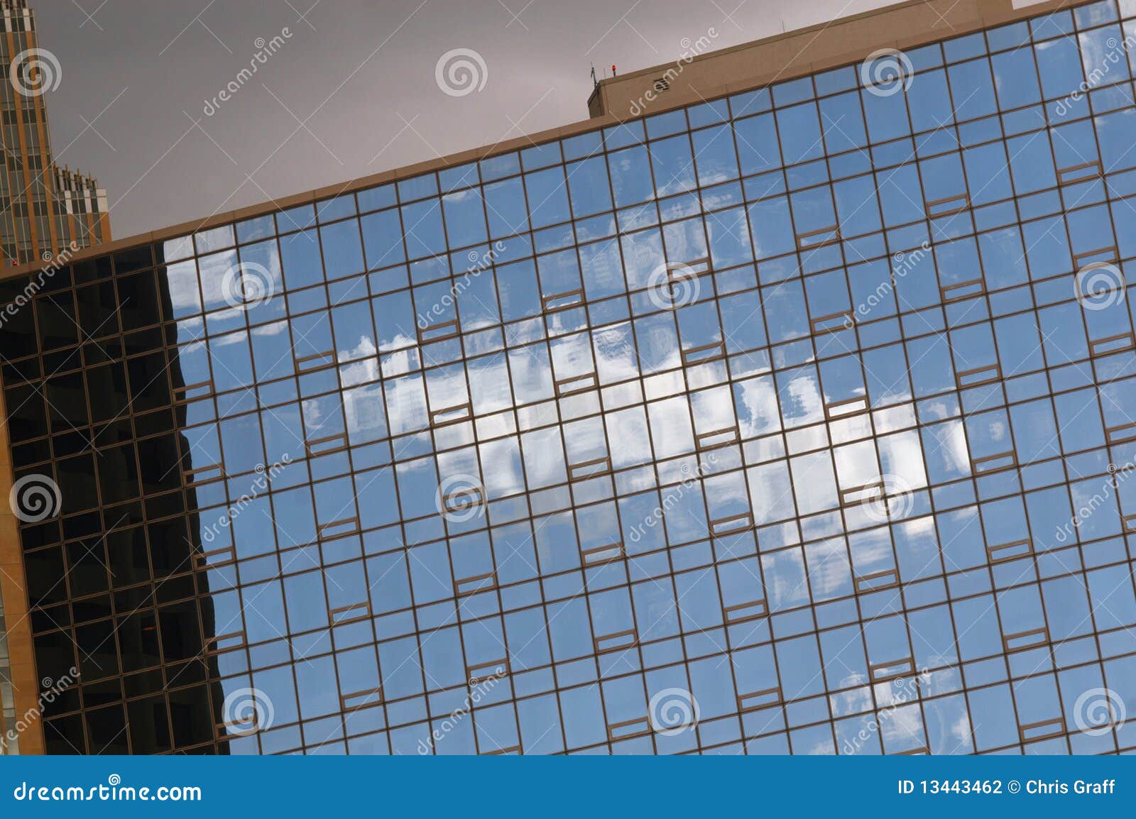 Cloud Reflection in Windows Stock Photo - Image of roof, downtown: 13443462