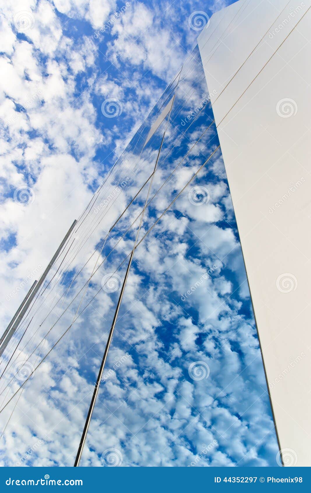 Cloud Reflections on Glass Wall Stock Image - Image of skyscraper ...