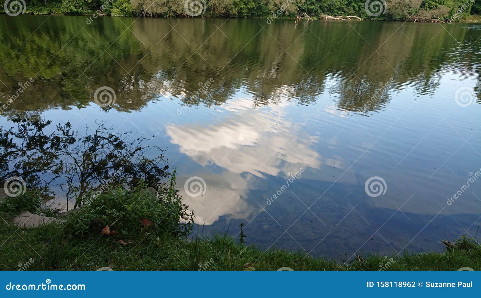 Cloud Reflections in water stock photo. Image of water - 158118962