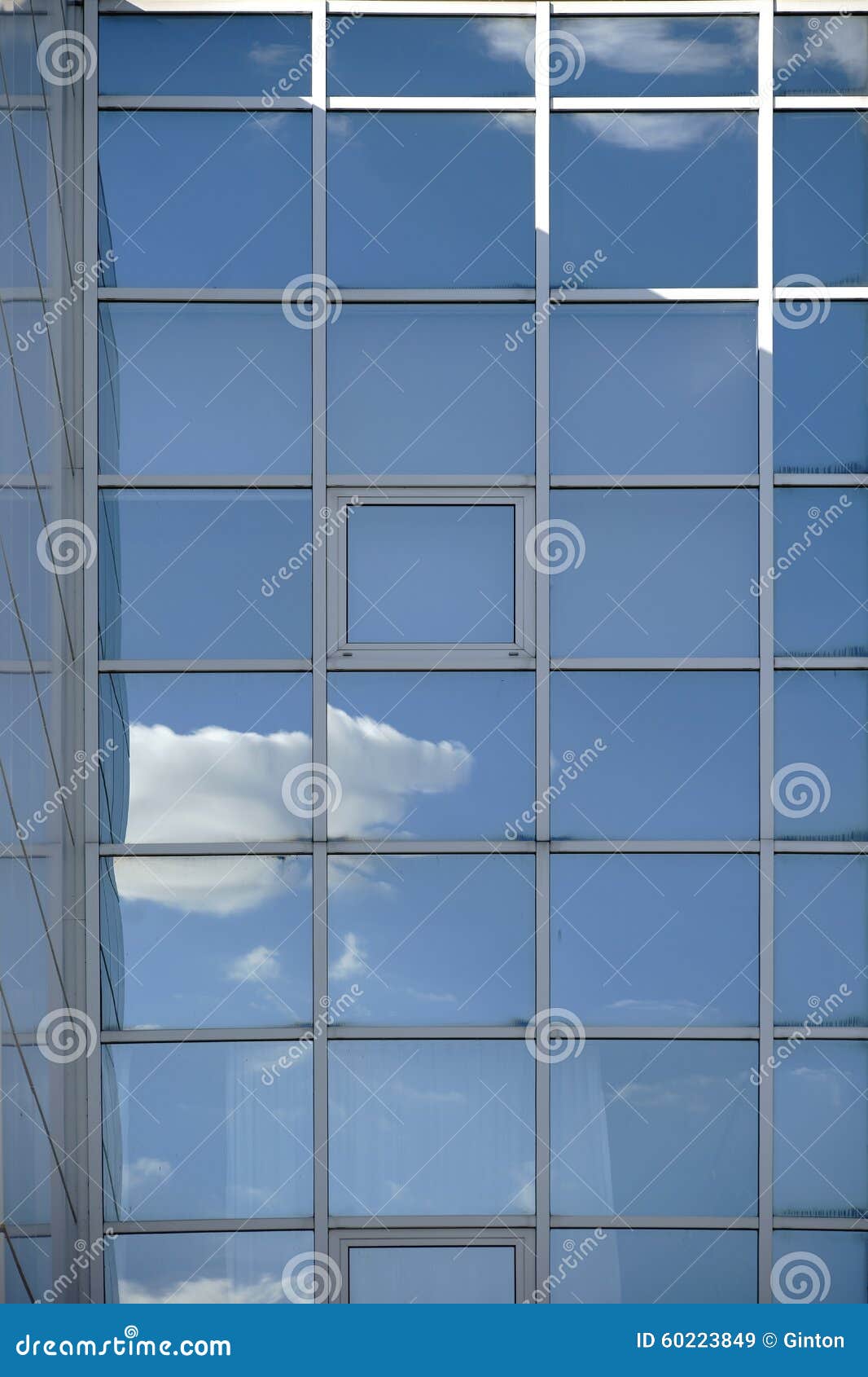 Cloud Reflections in the Windows Stock Image - Image of modern ...