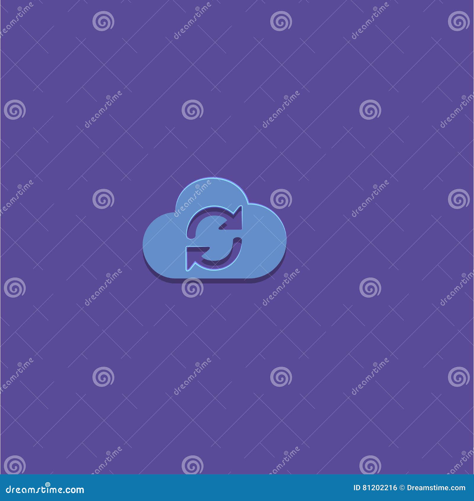 Cloud Refresh Icon Vector Illustration Stock Illustration ...
