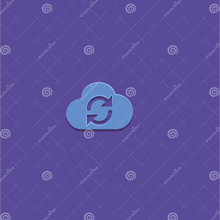 Cloud Refresh Icon Vector Illustration Stock Illustration ...