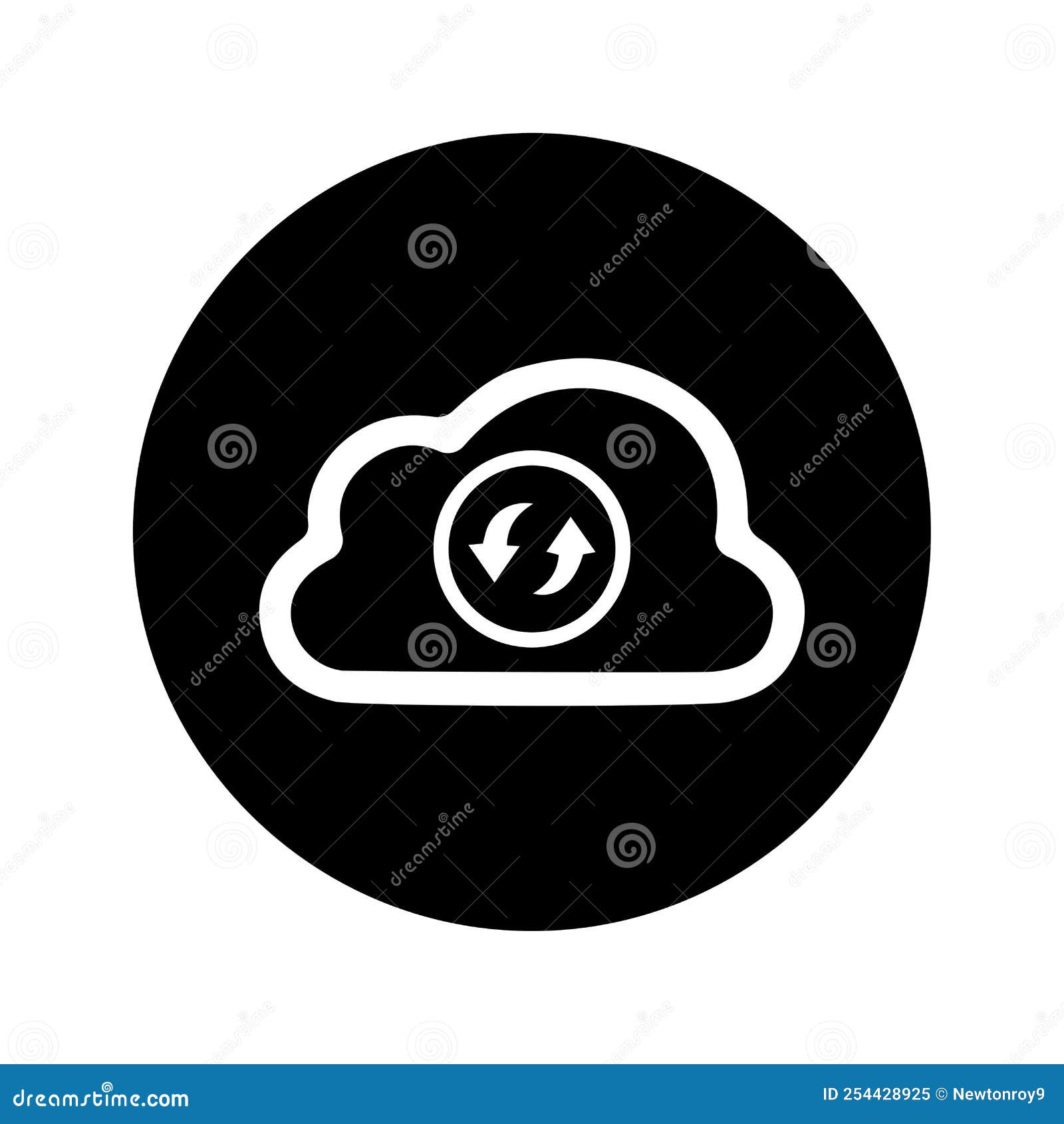 Cloud, Refresh, Update Icon. Rounded Vector Graphics Stock Vector ...
