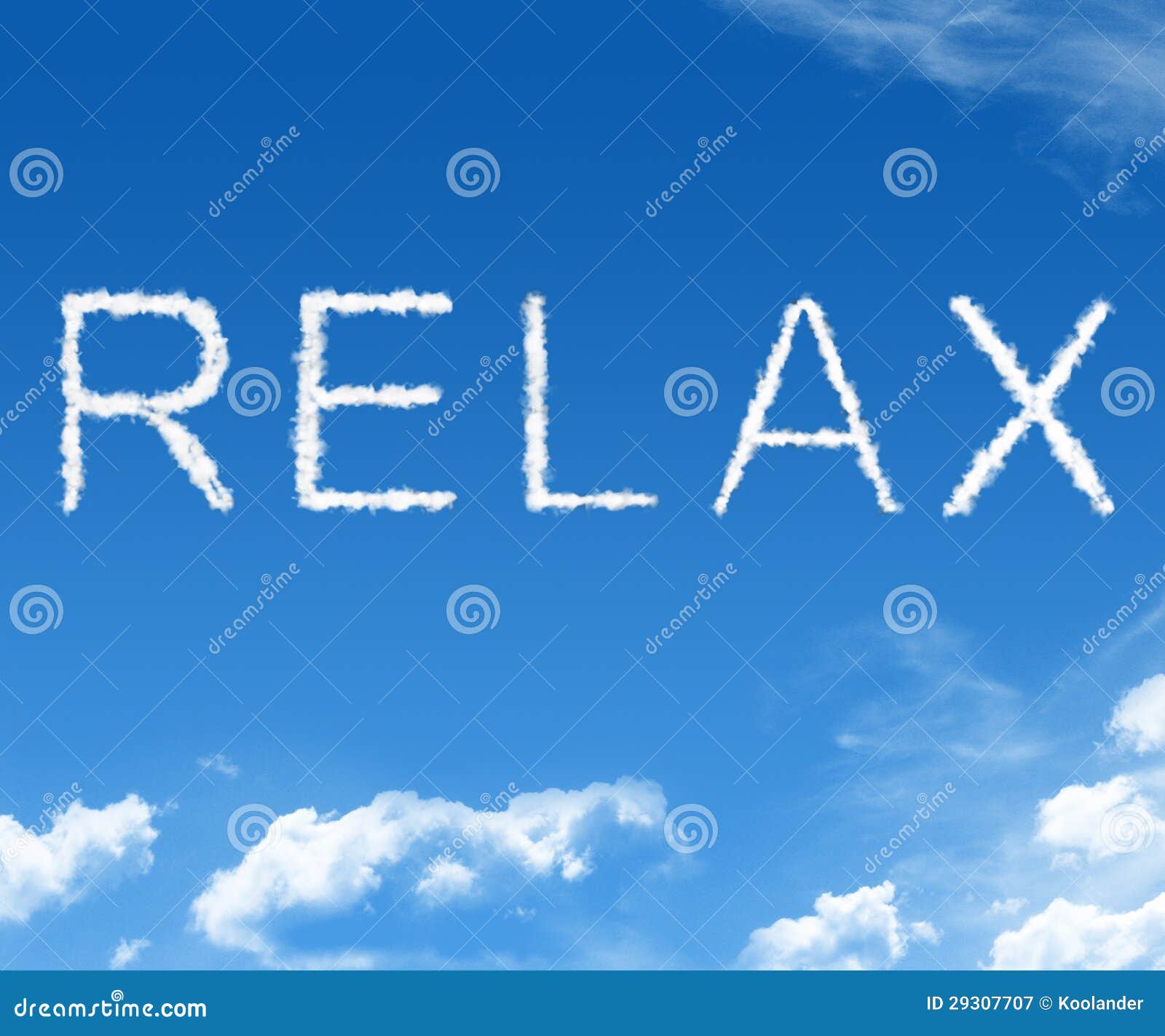 Cloud relax stock illustration. Illustration of word - 29307707