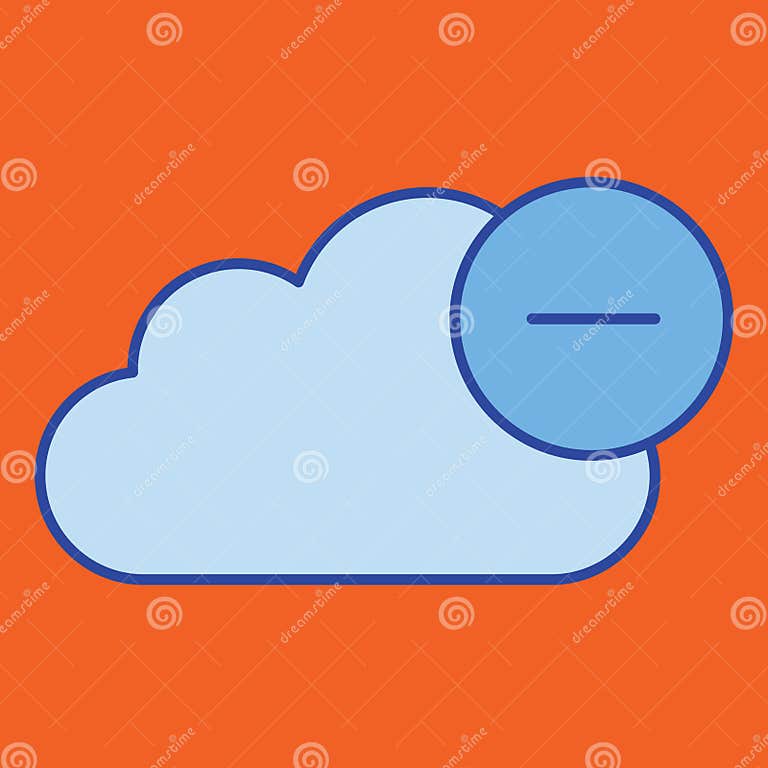 Cloud Remove Isolated Vector Icon Which Can Easily Modify or Edit Stock ...