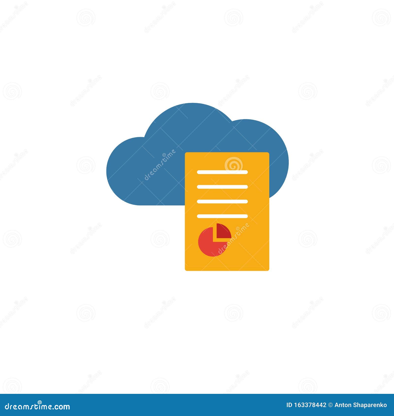 Cloud Report Icon. Flat Creative Element from Big Data Icons Collection ...