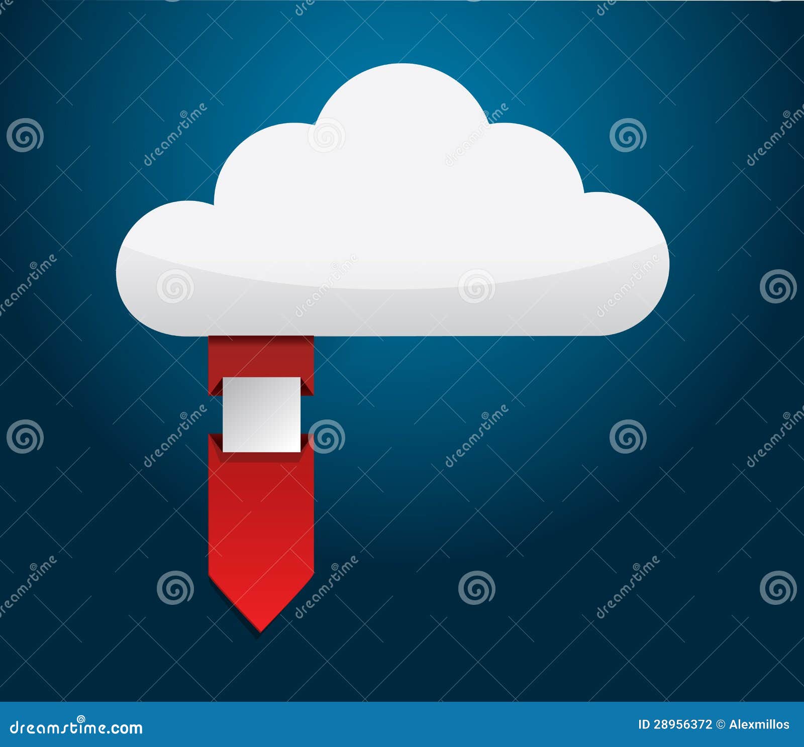 Cloud ribbon illustration stock illustration. Illustration of abstract ...