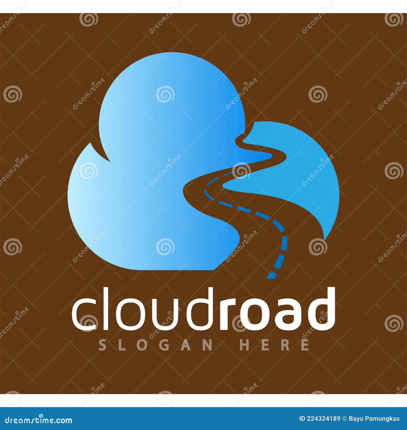 Cloud Road Logo Vector Element. Road Logo Template Stock Vector ...
