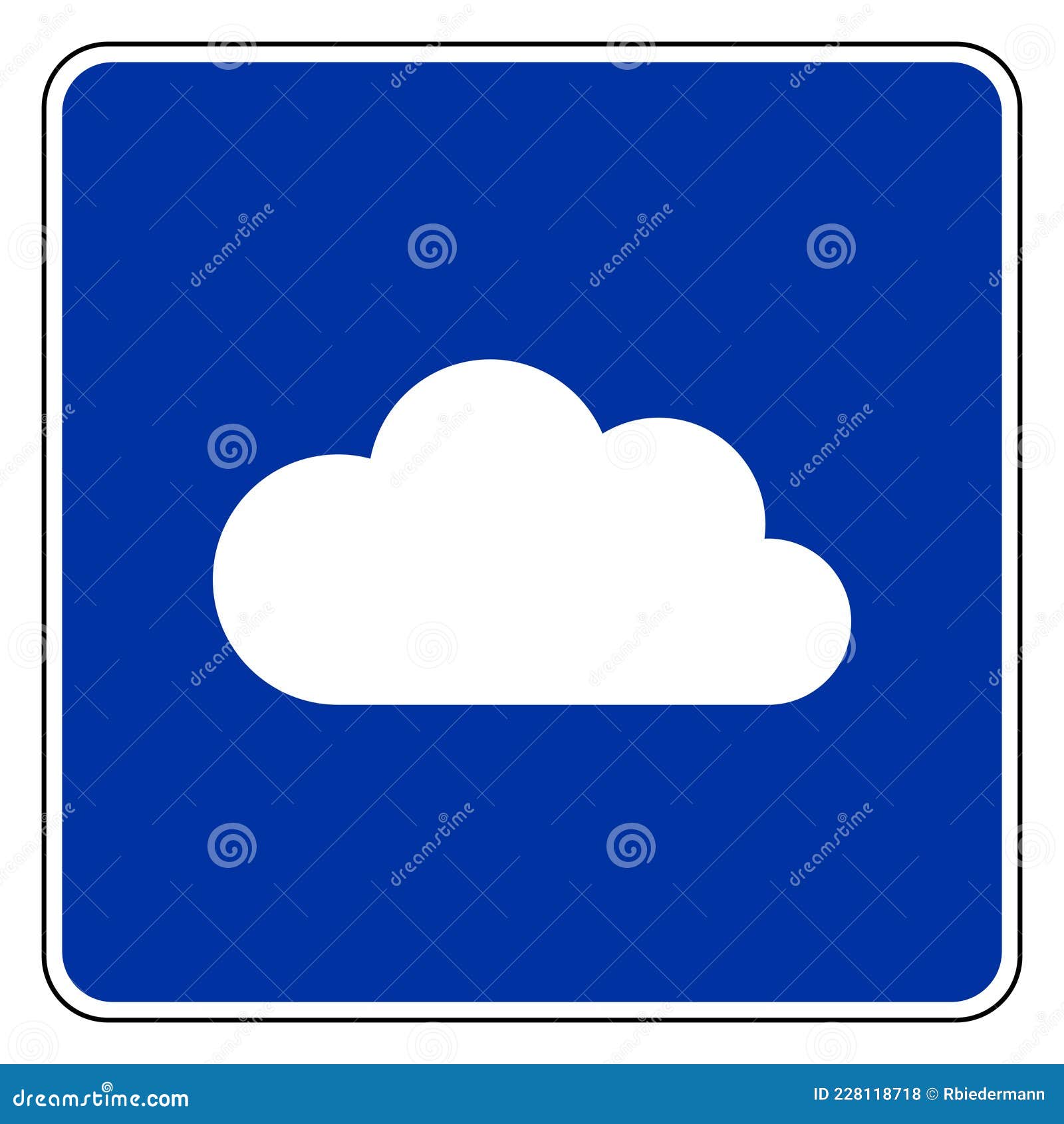 Cloud and road sign stock vector. Illustration of road - 228118718
