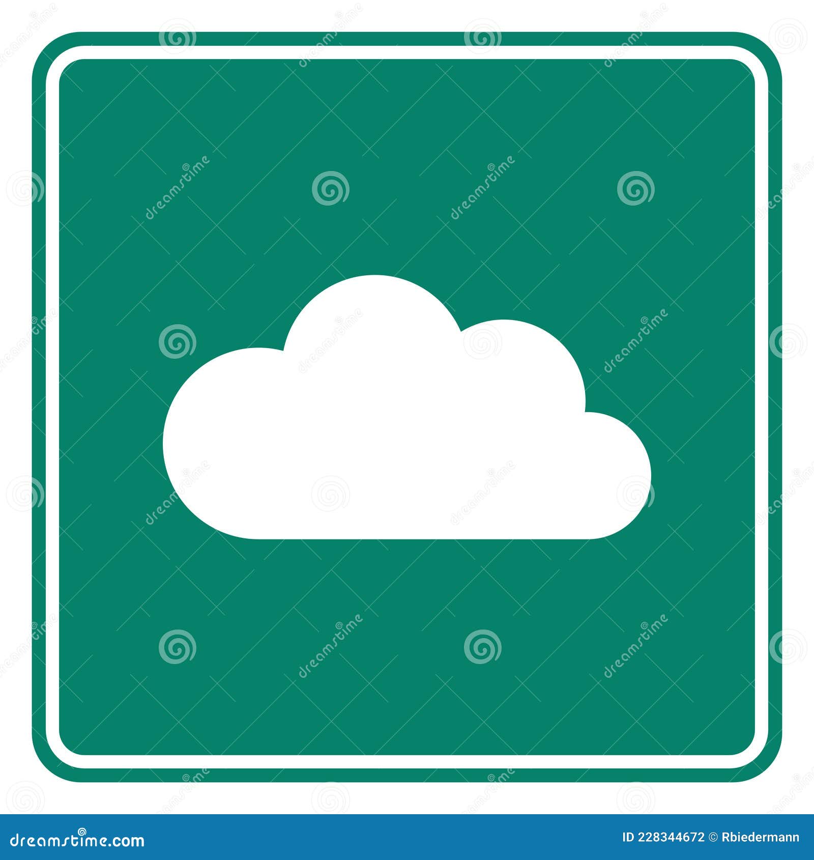 Cloud and road sign stock vector. Illustration of canadian - 228344672