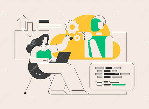 Cloud Robotics Abstract Concept Vector Illustration. Stock Illustration - Illustration of ...