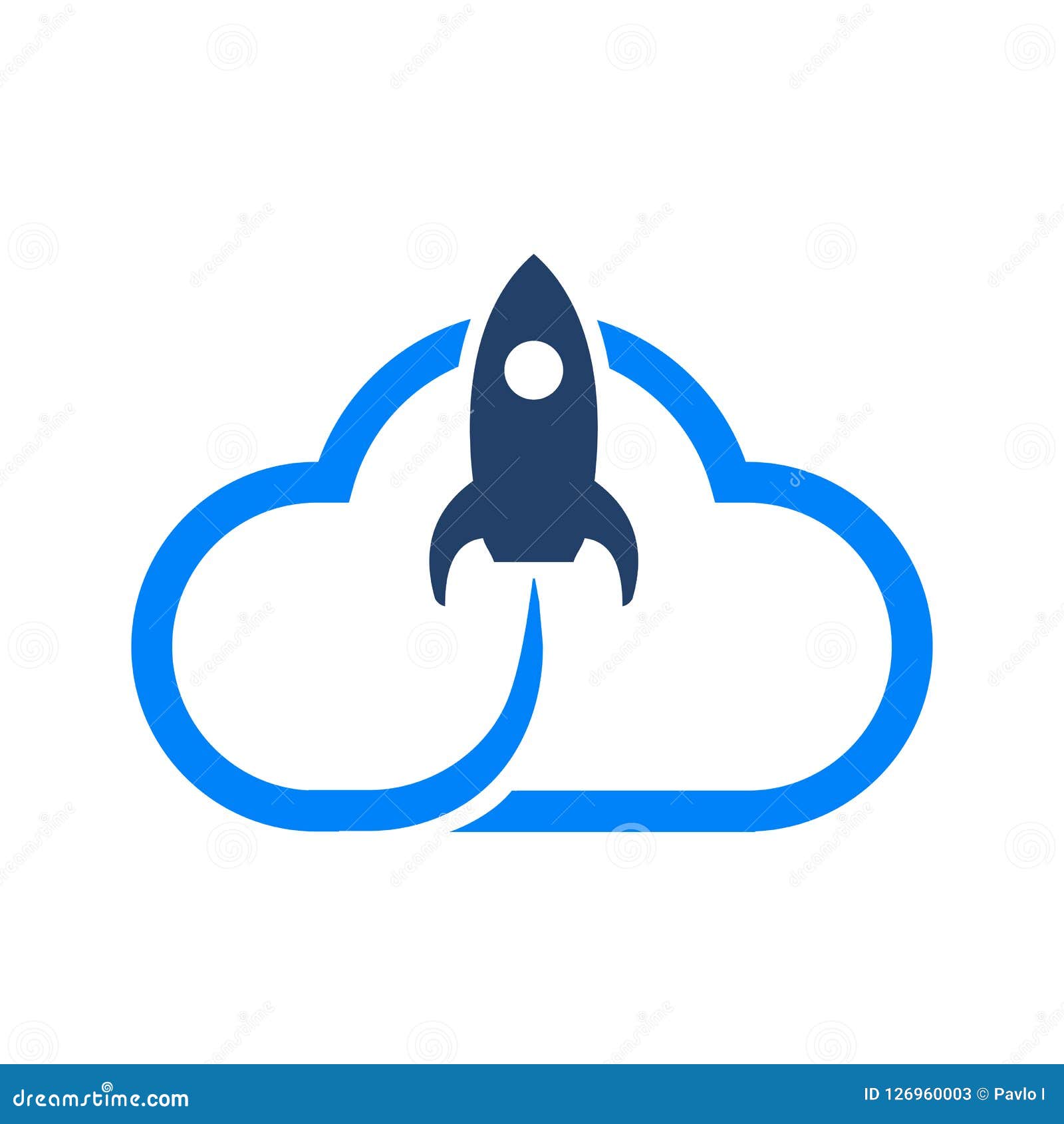 Cloud Rocket Logo Design - Vector Stock Illustration - Illustration of marketing, cloud: 126960003