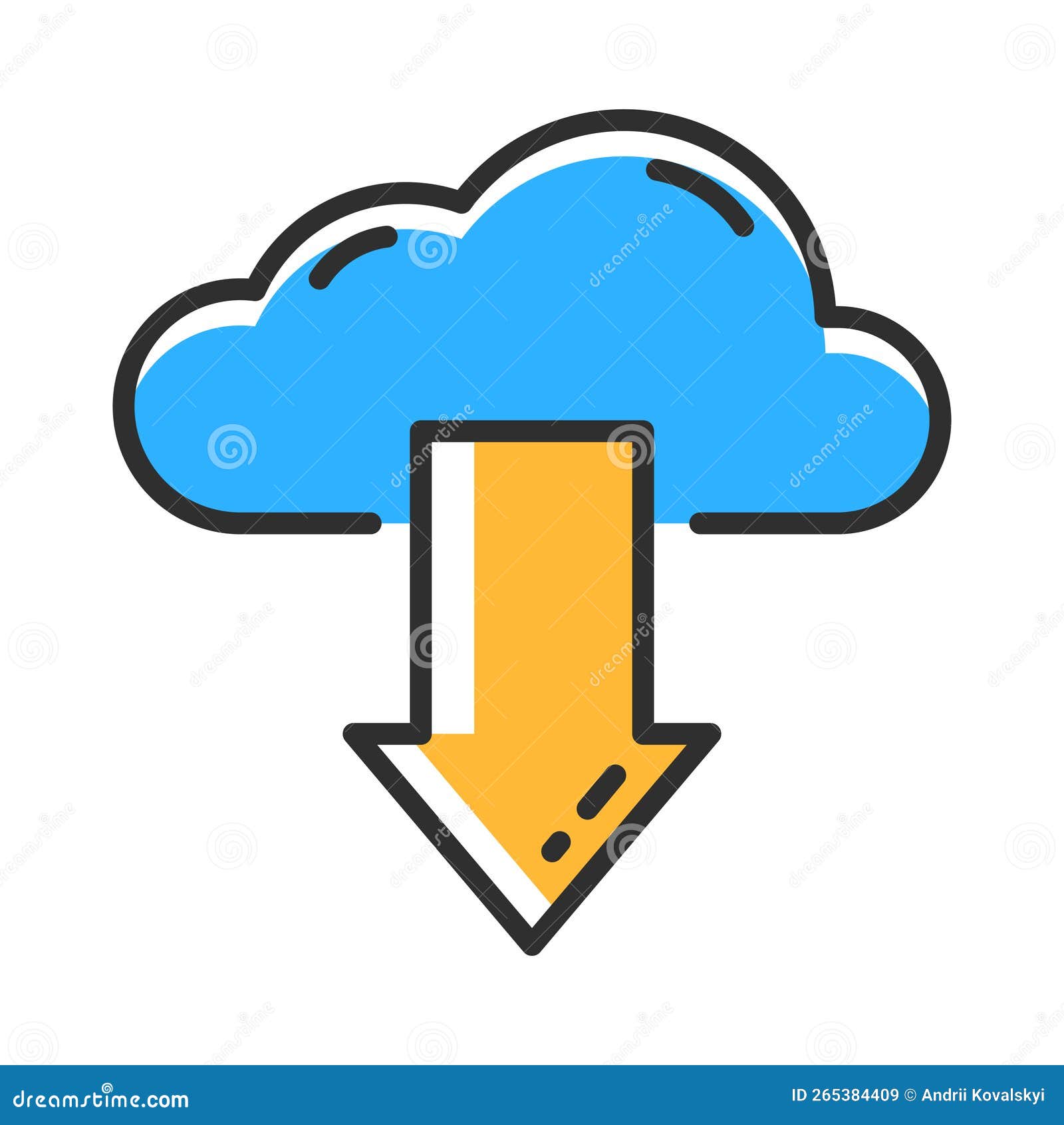 Cloud Saving Icon. Cloud Tecnology Outline Style Icon Stock ...
