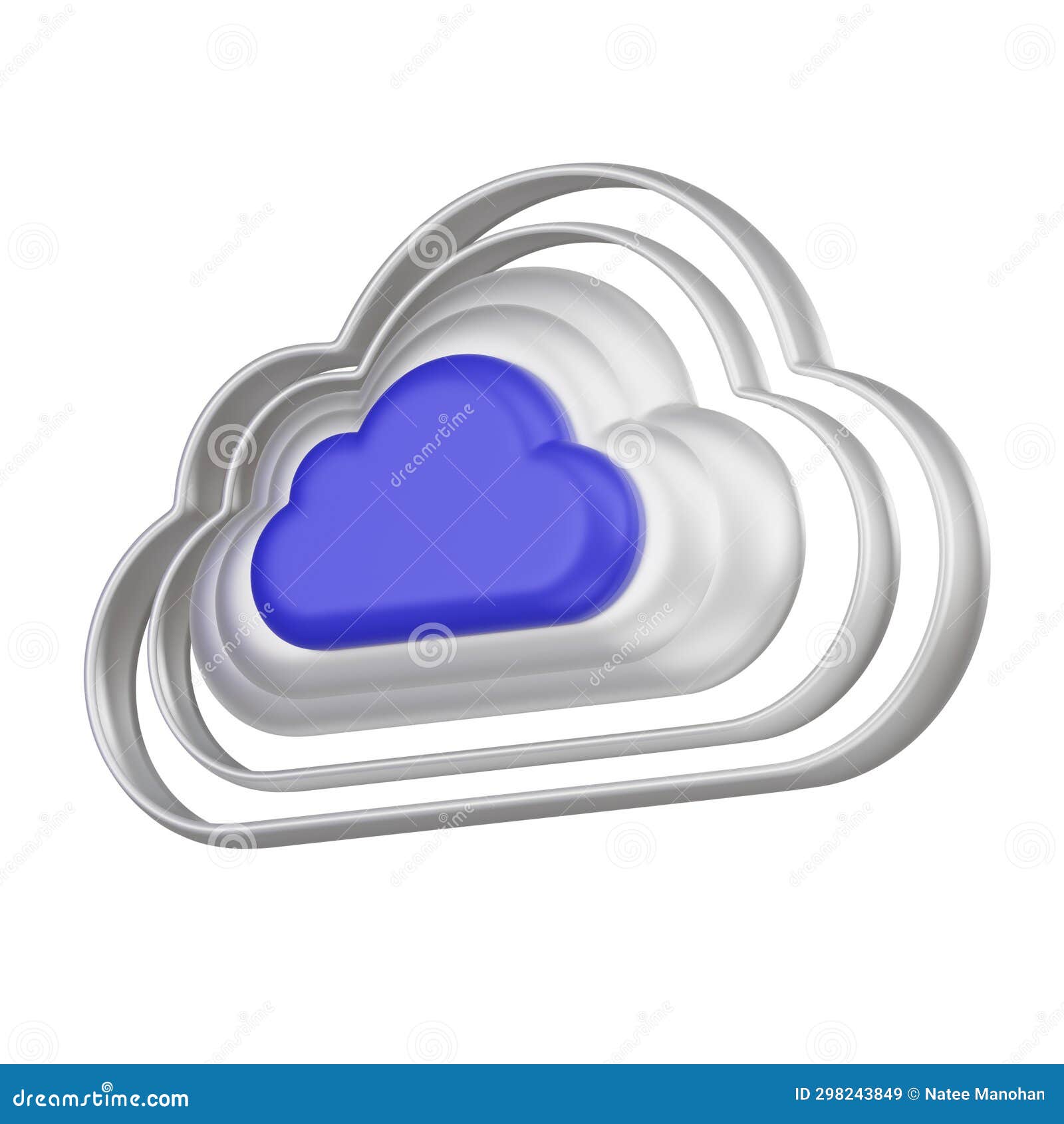 Cloud Scaling 3d Icon stock image. Illustration of data - 298243849