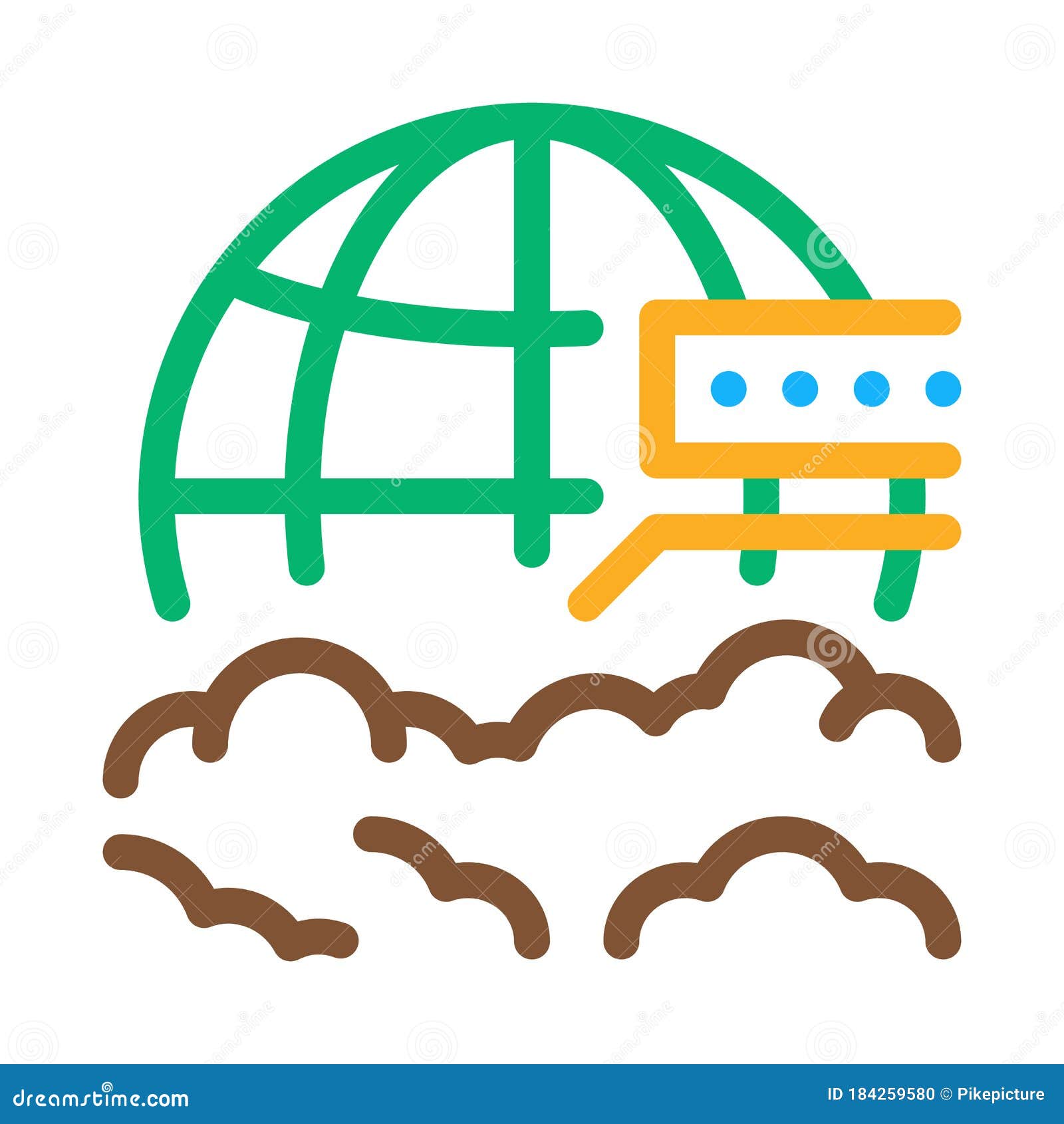 Cloud Science Icon Vector Outline Illustration Stock Vector ...