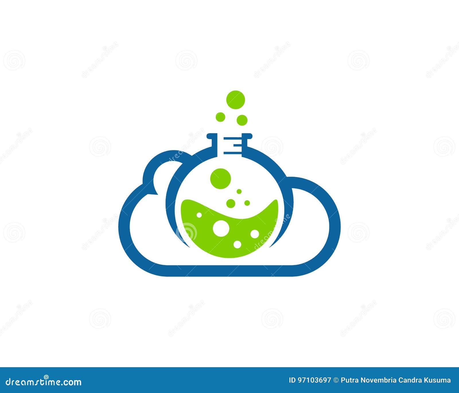 Cloud Science Lab Icon Logo Design Element Stock Vector - Illustration ...