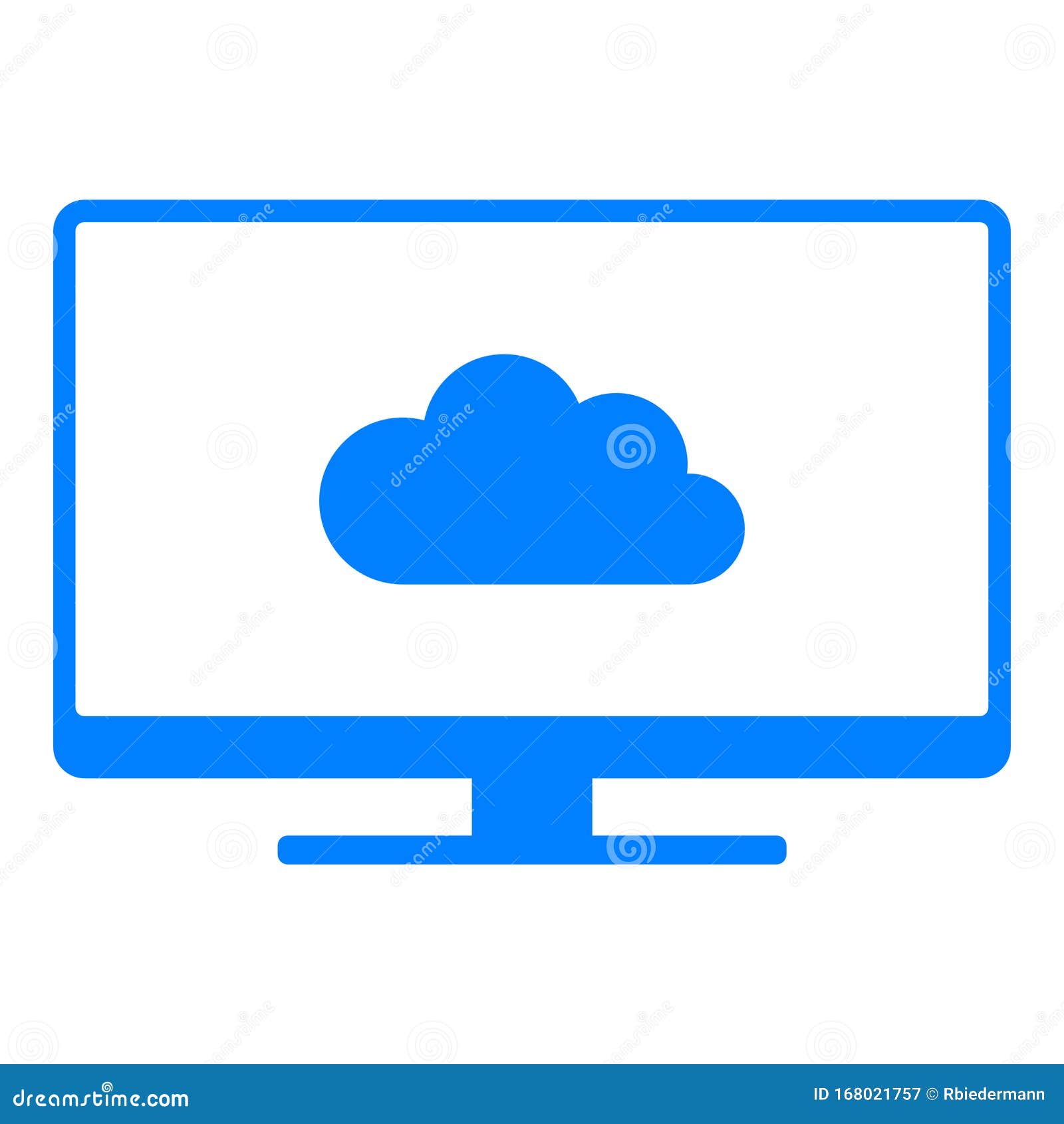 Cloud and screen stock vector. Illustration of screen - 168021757
