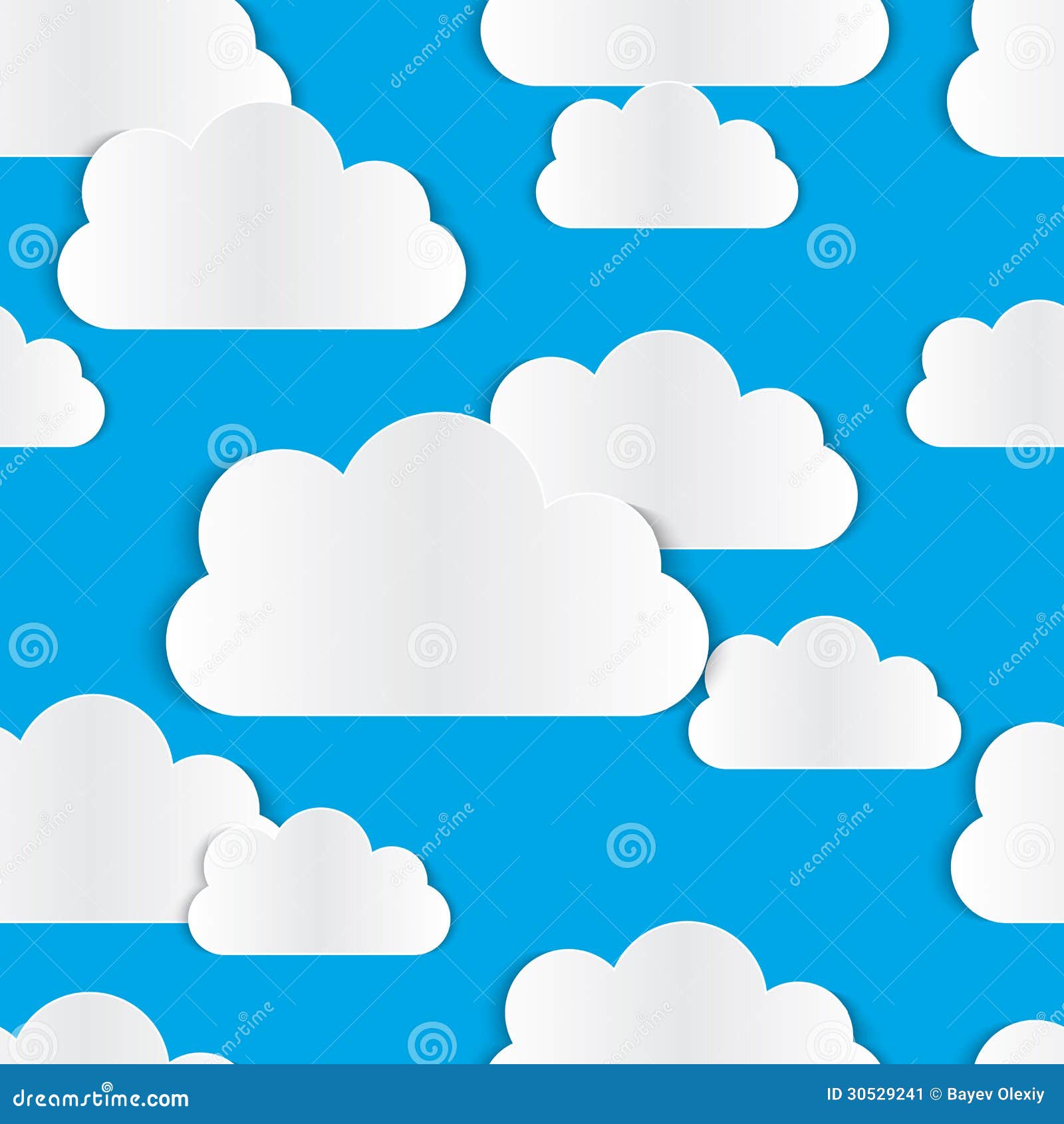 Cloud seamless pattern stock vector. Illustration of design - 30529241