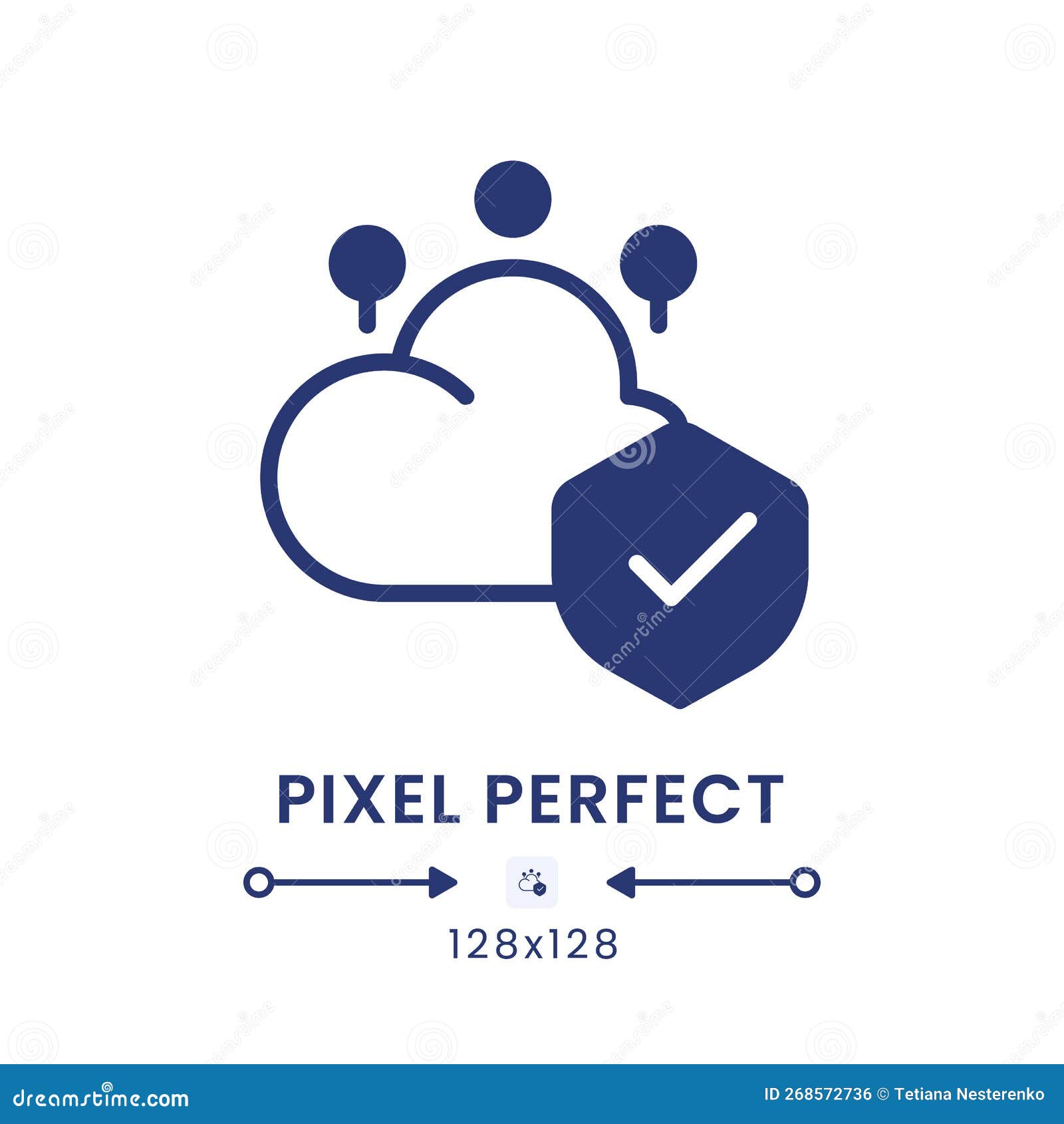 Cloud Security Black Solid Desktop Icon Stock Vector - Illustration of cyber, solution: 268572736