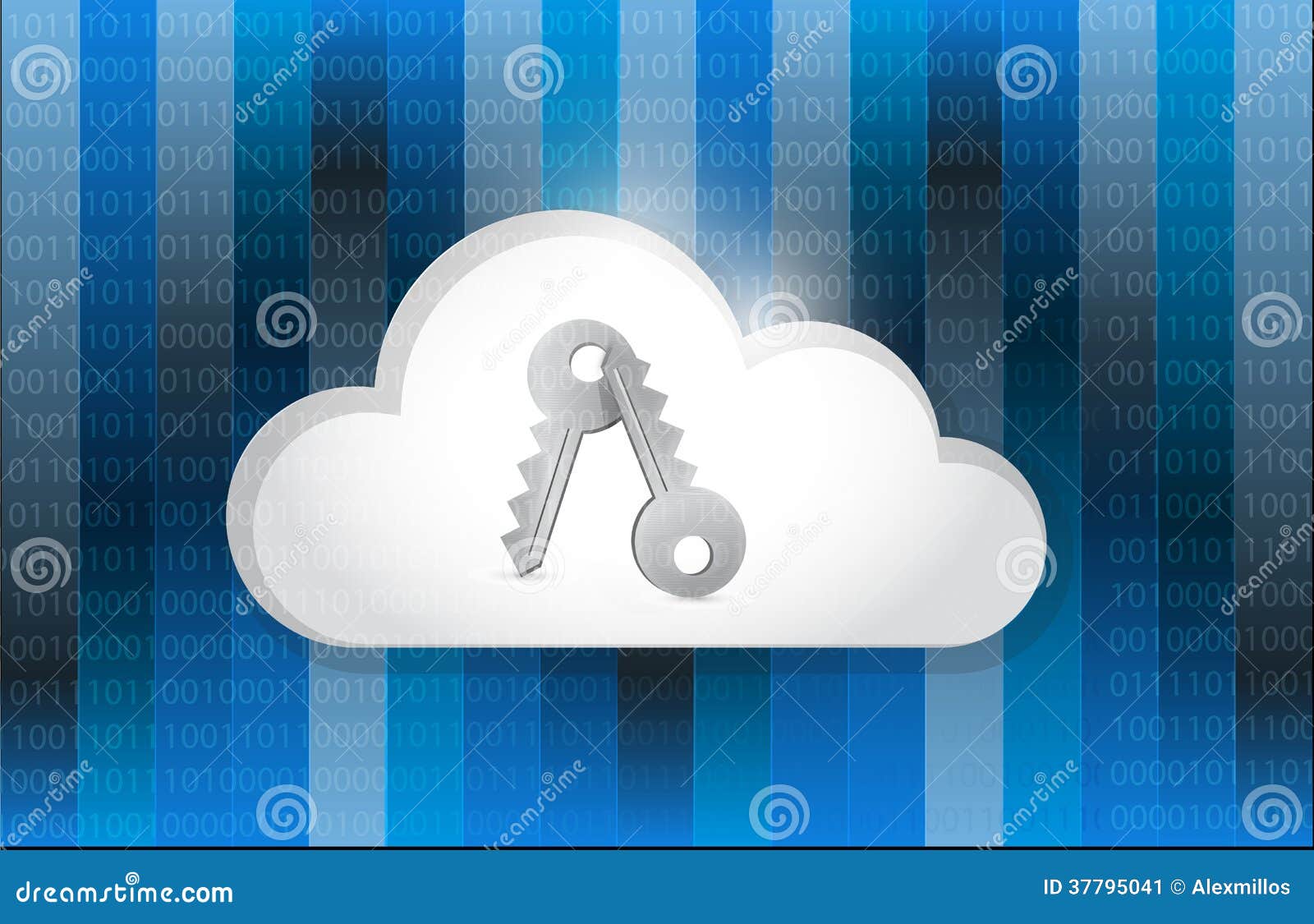Cloud Security Concept Illustration Design Stock Illustration ...