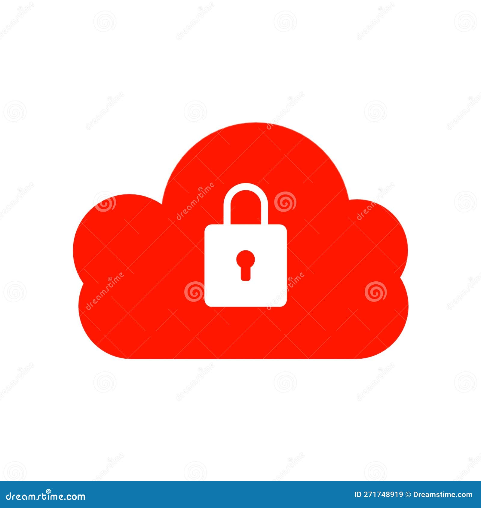 Cloud security icon stock illustration. Illustration of communication ...