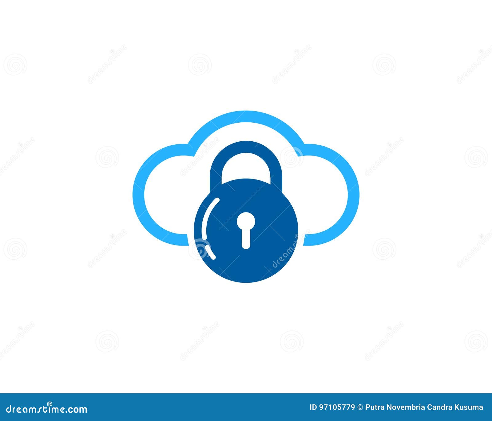Cloud Security Icon Logo Design Element Stock Vector - Illustration of ...
