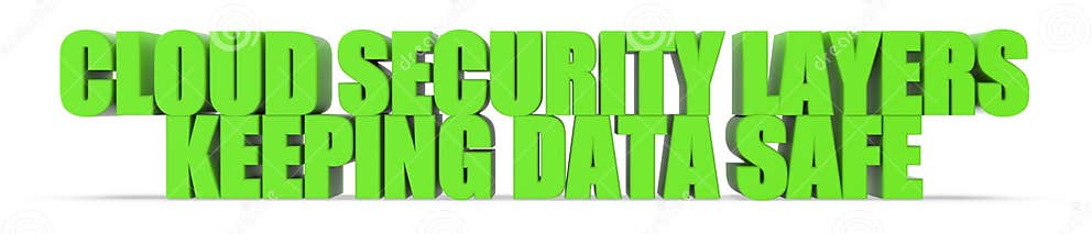 Cloud Security Layers Keeping Data Safe, 3d Text Stock Illustration ...