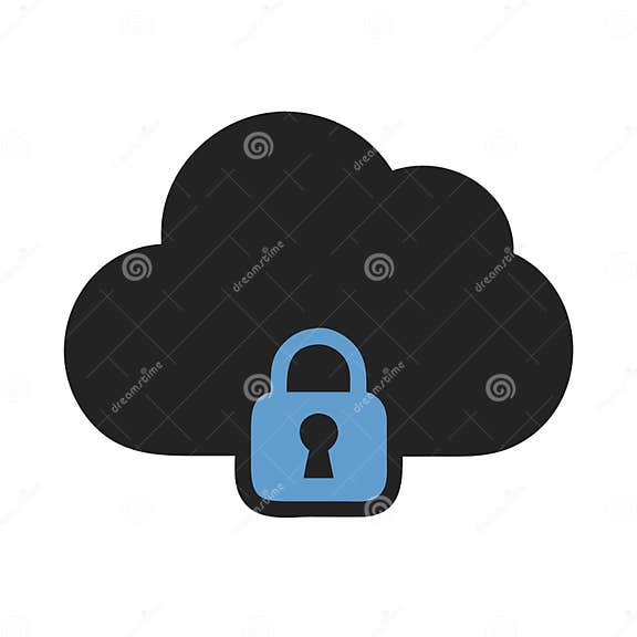 Cloud Security Lock Vector for Data Protection and Encryption ...