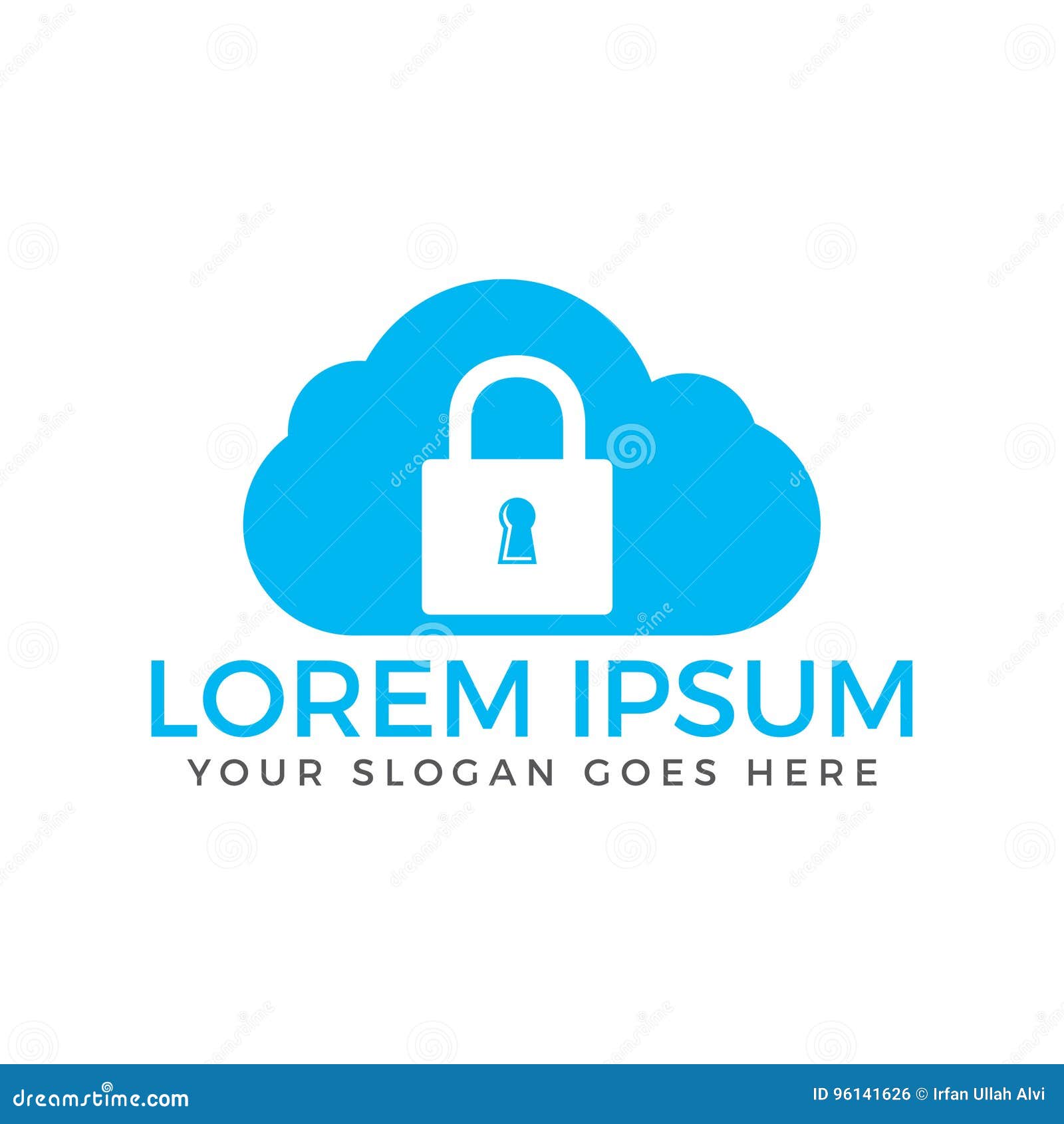 Cloud Security Logo Design. Stock Vector - Illustration of media ...