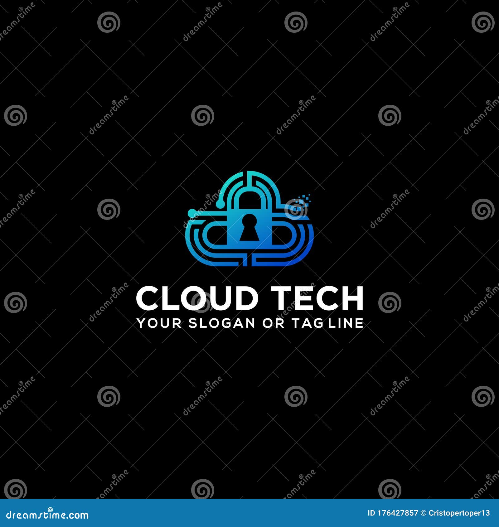 Cloud Security Logo Design Vector Stock Vector - Illustration of data ...