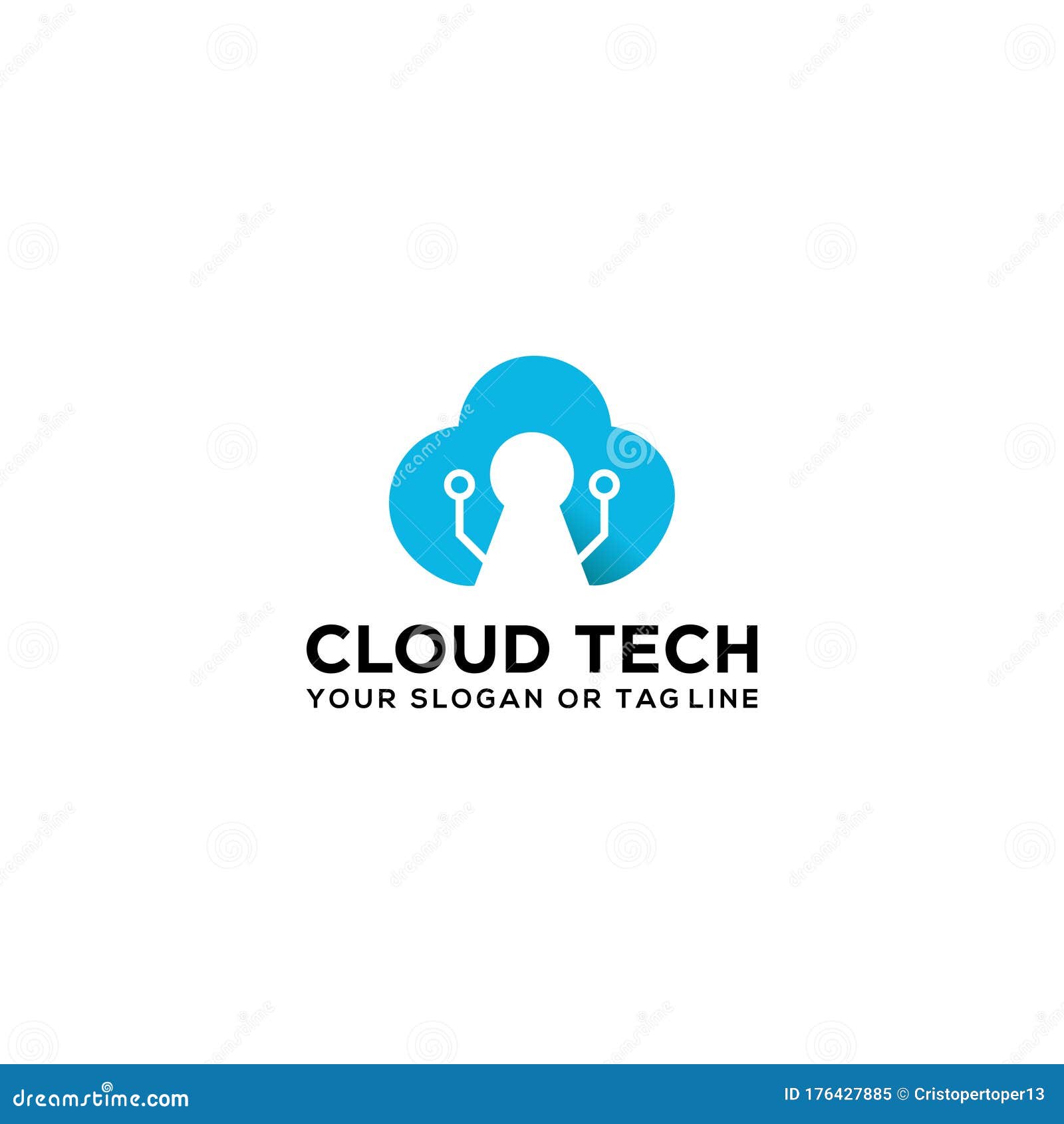 Cloud Security Logo Design Vector Stock Vector - Illustration of ...