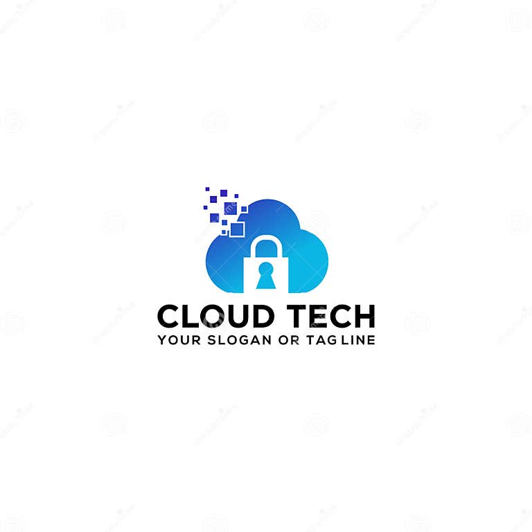 Cloud Security Logo Design Vector Stock Vector - Illustration of ...