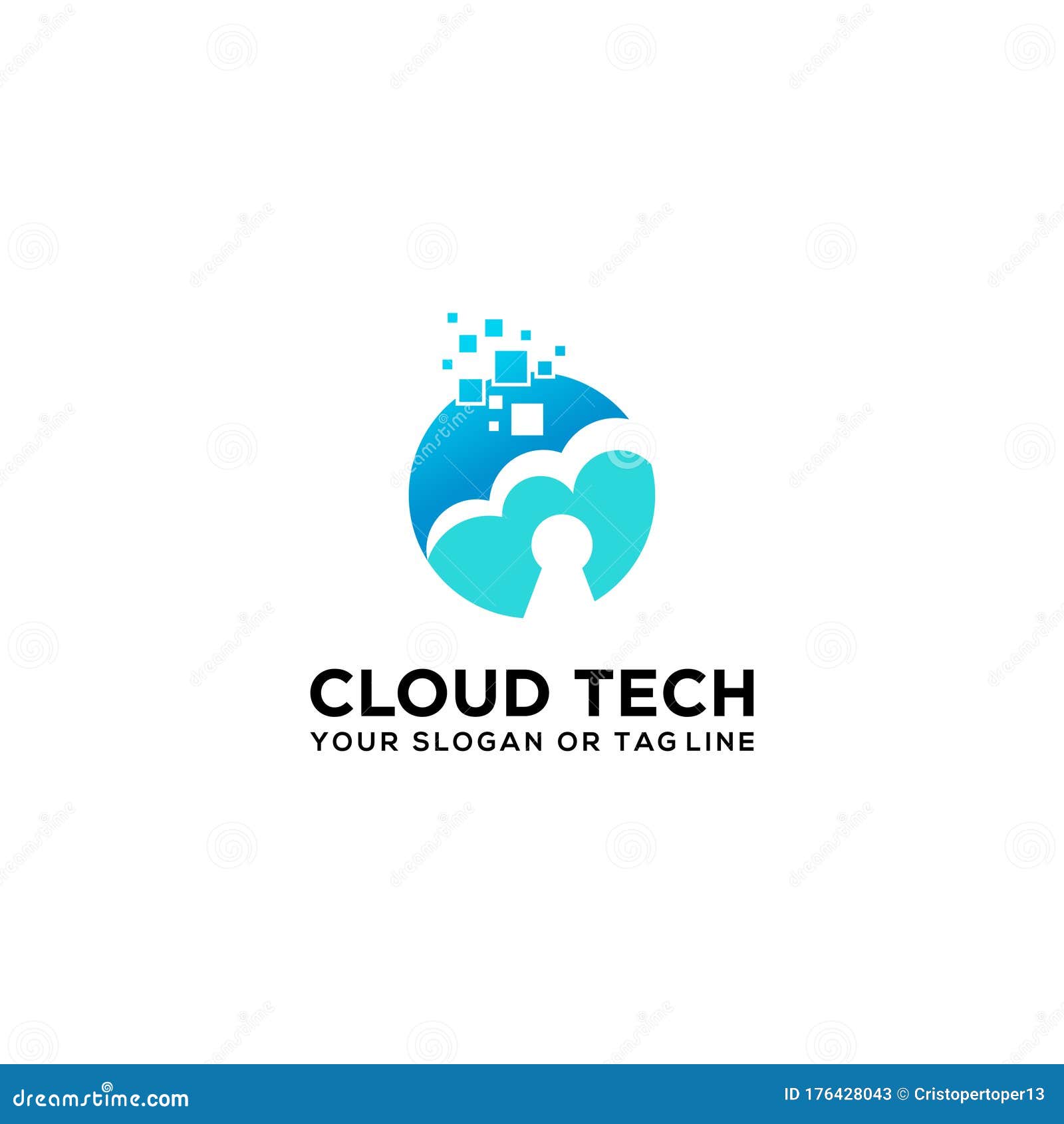 Cloud Security Logo Design Vector Stock Vector - Illustration of icon ...