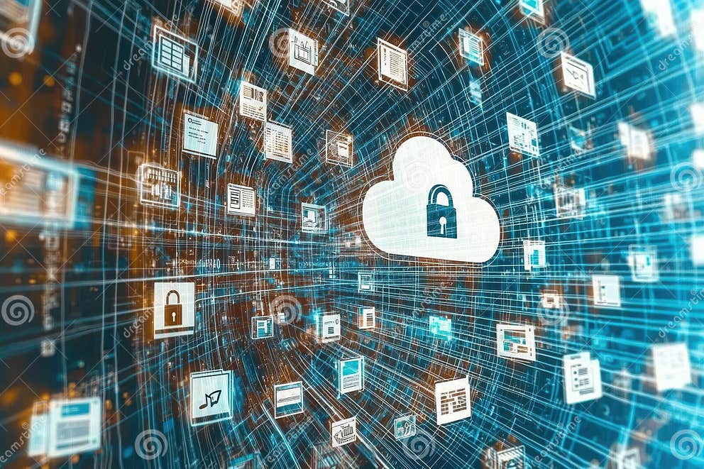 Cloud Security Measures Digital Space Infographic Cyber Environment ...