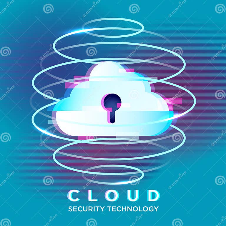 Cloud Security Technology Concept Abstract Background Stock Illustration - Illustration of ...