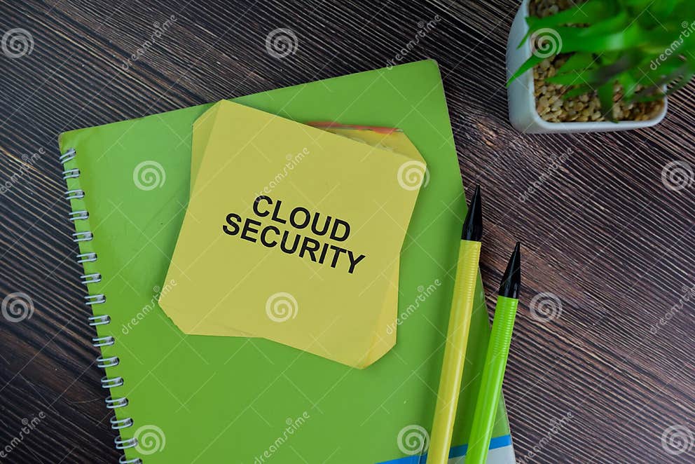 Cloud Security Write on Sticky Notes Isolated on Wooden Table Stock ...