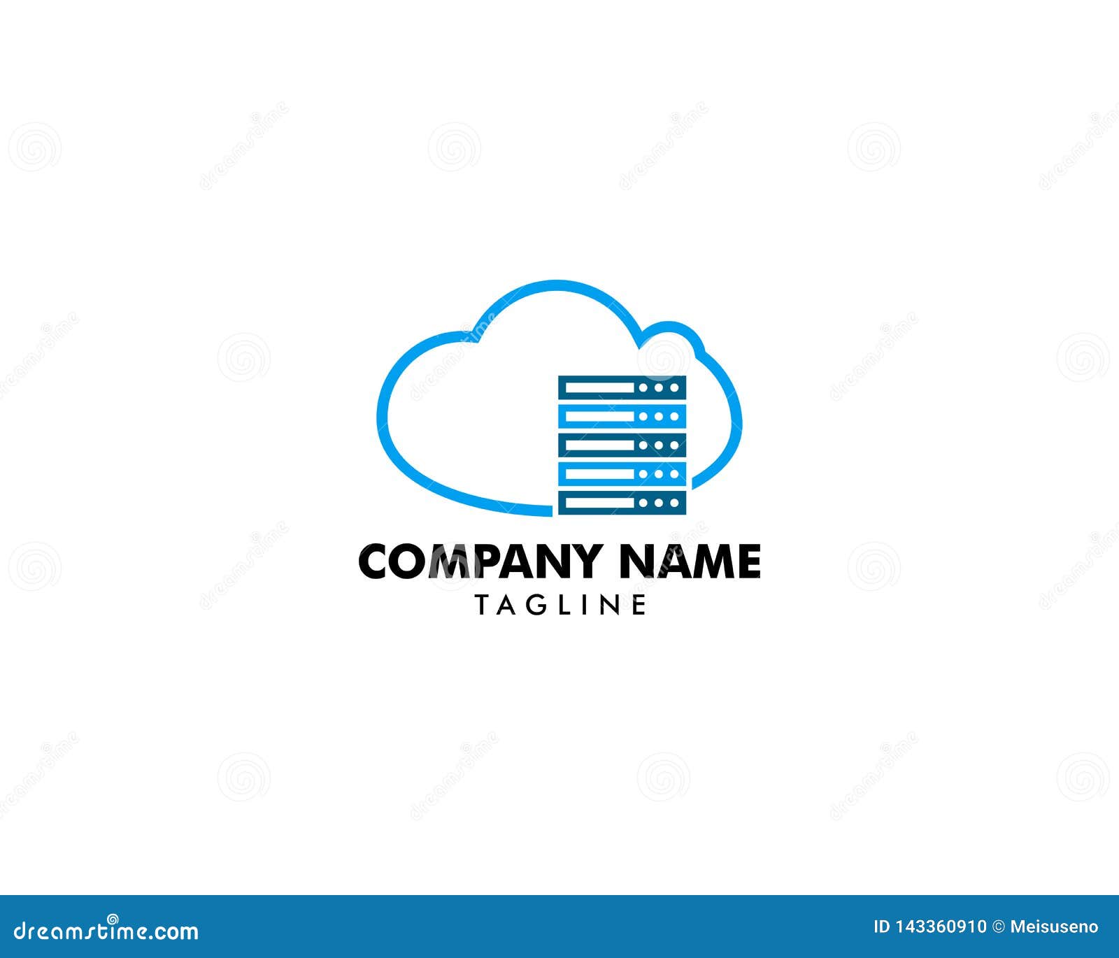 Cloud Server Computer Logo Design Template Stock Vector - Illustration ...