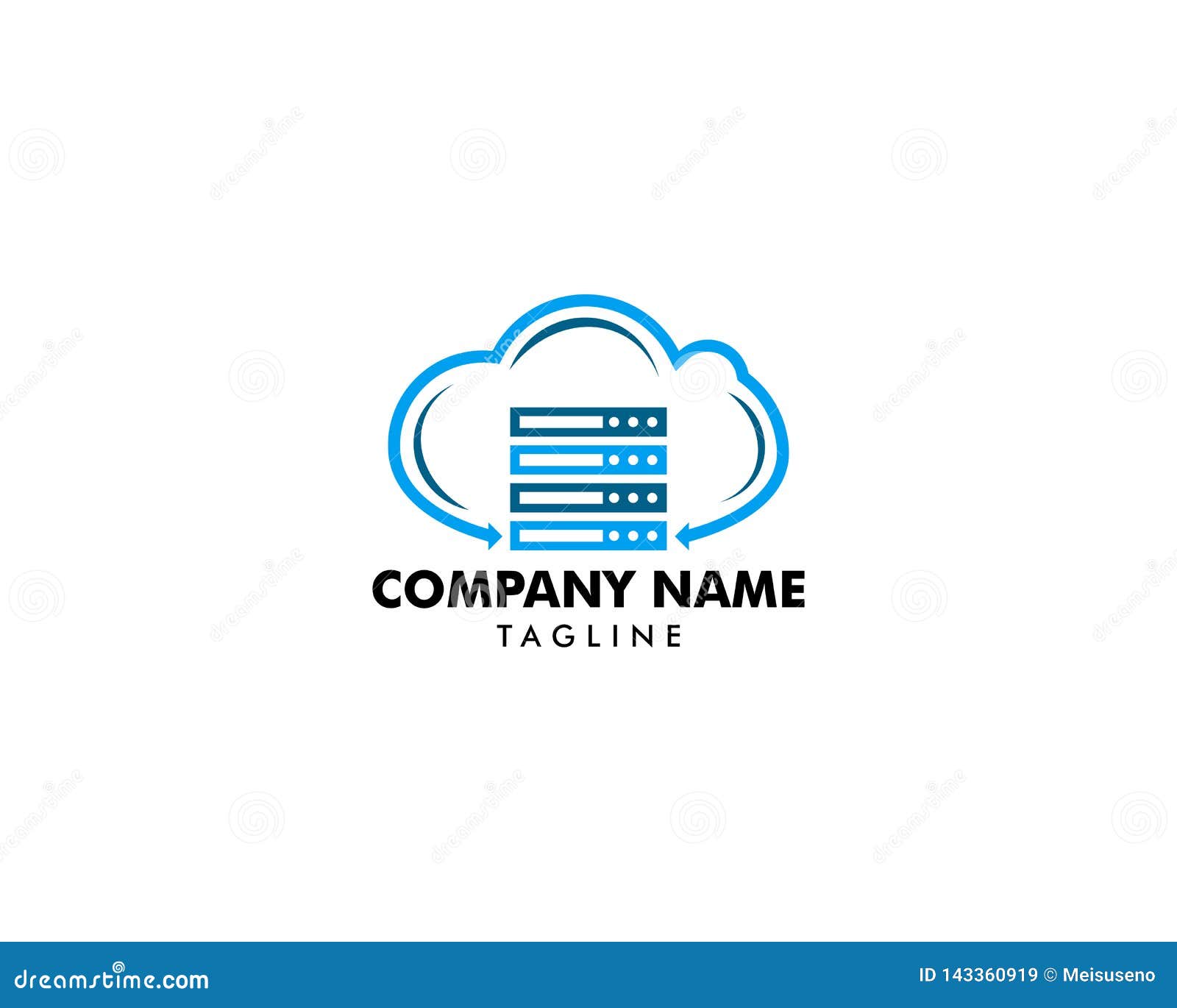 Cloud Server Computer Logo Design Template Stock Vector - Illustration ...