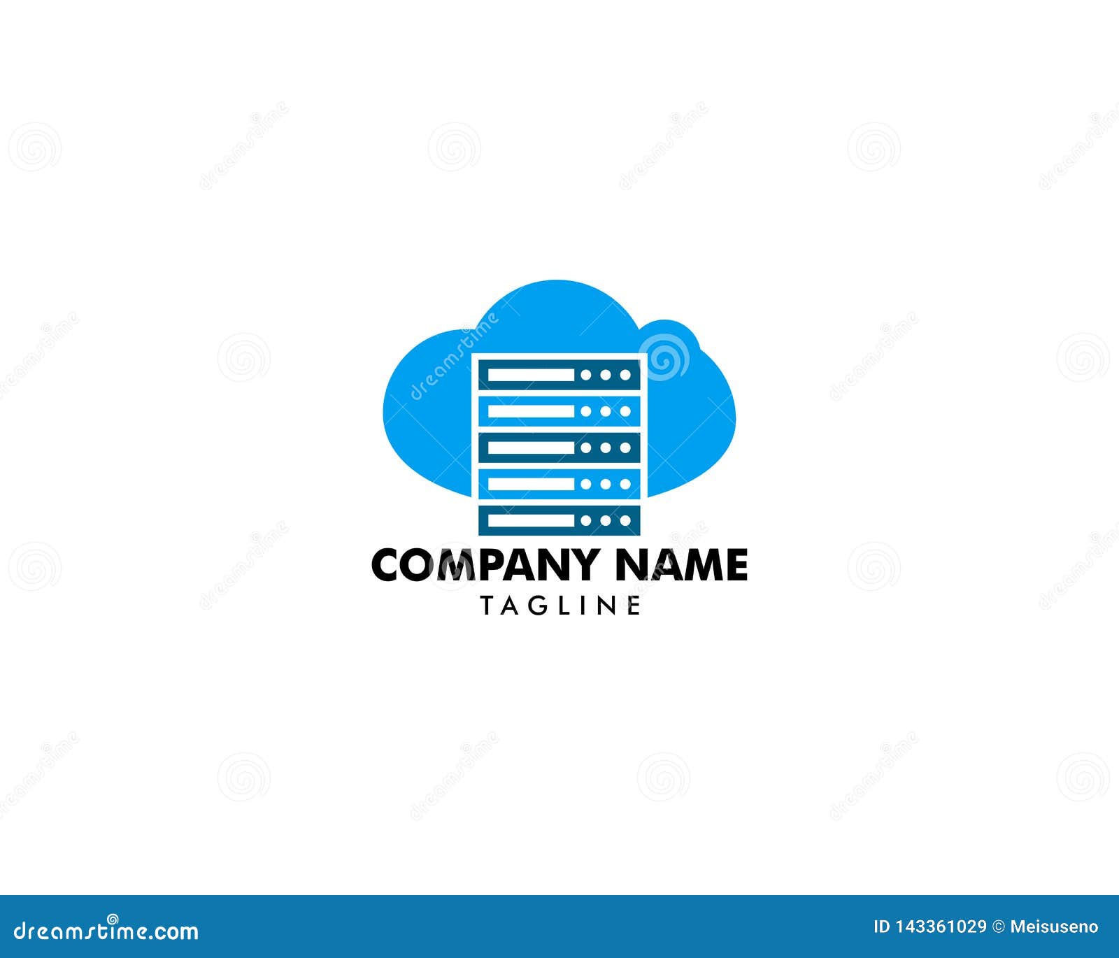 Cloud Server Computer Logo Design Template Stock Vector - Illustration ...