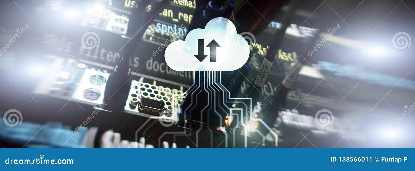 CLoud Server and Computing, Data Storage and Processing. Internet and Technology Concept Stock ...